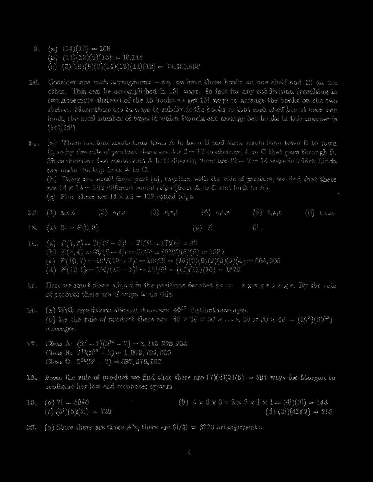 Solution Manual For Discrete And Combinatorial Mathematics An Applied