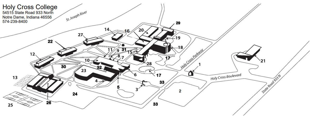 Holy Cross College Campus Map
