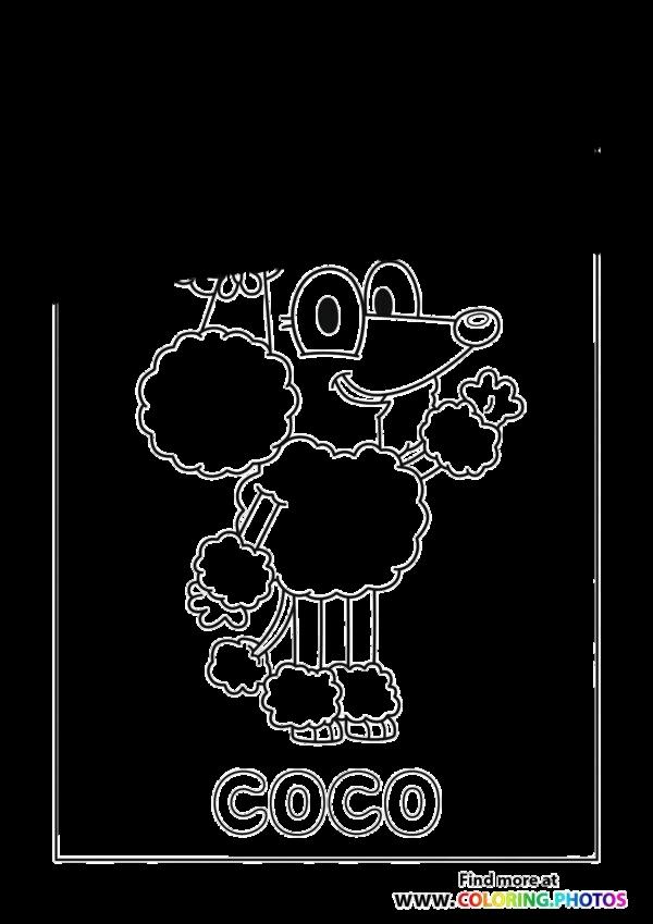 Bluey : Coco - Bluey Kids Coloring Pages
