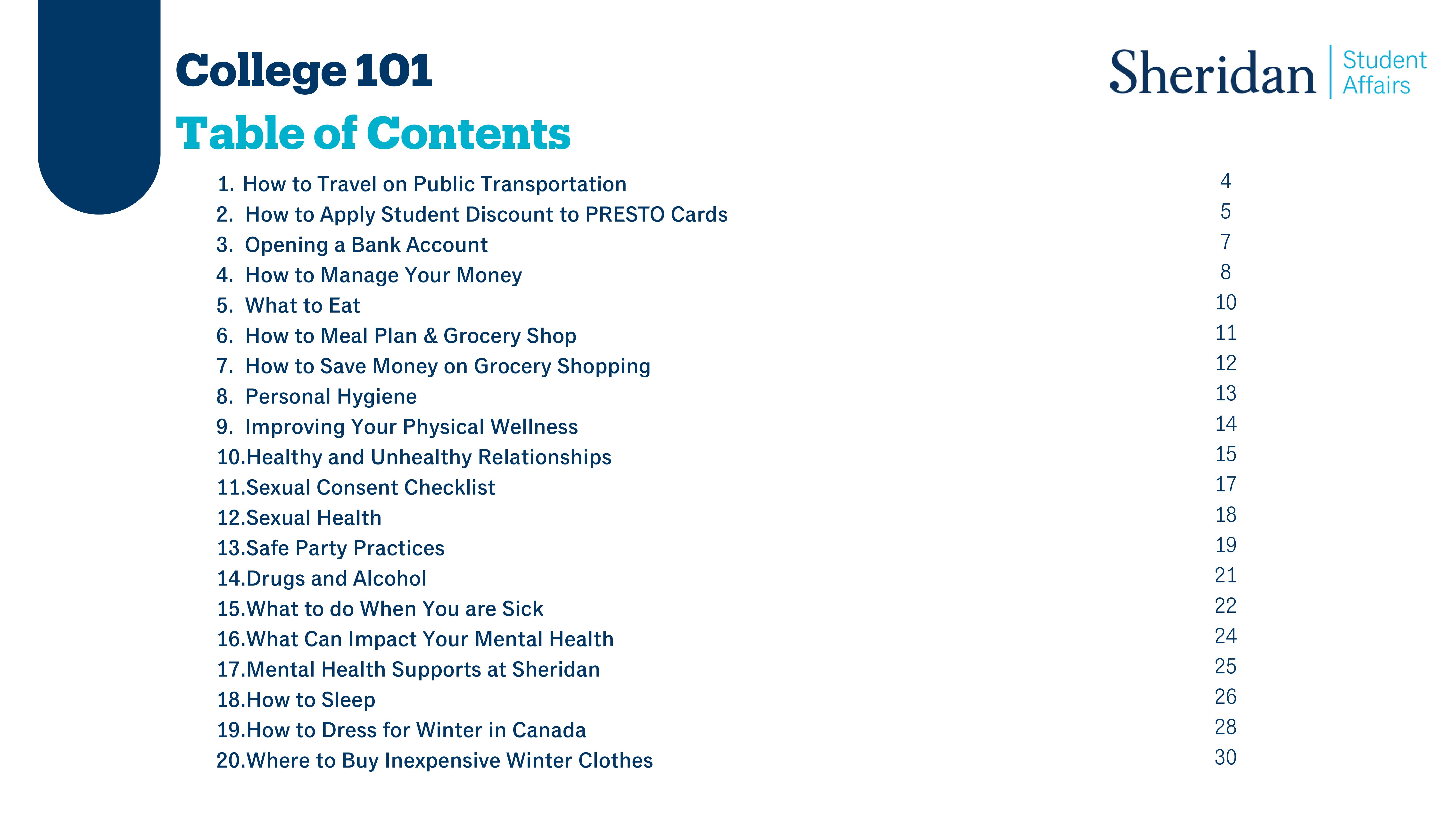 College 101: Your Guide to Basic Needs and Life Skills by SheridanSA ...