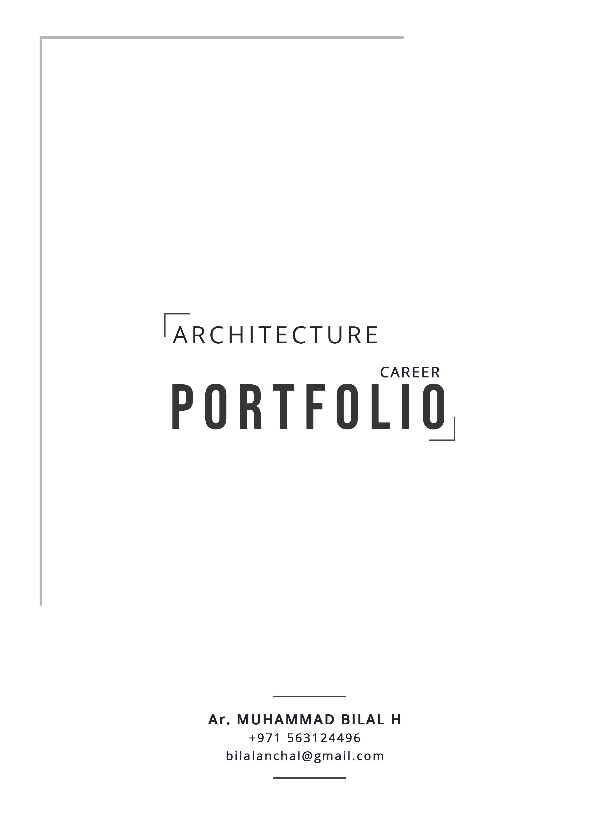 Professional Portfolio Cover Page Design