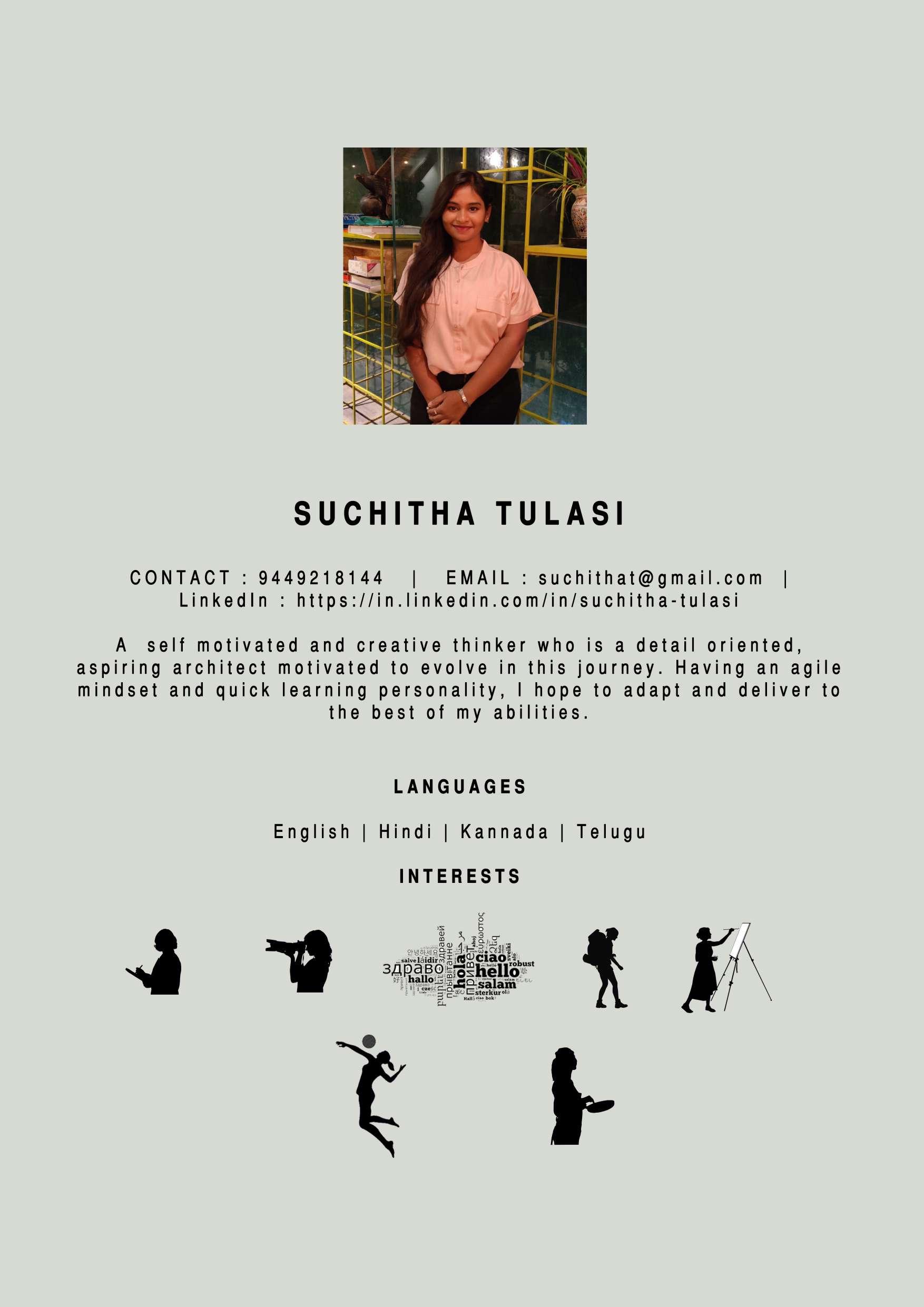 Architectural Portfolio | Suchitha Tulasi by Suchitha Tulasi - Issuu