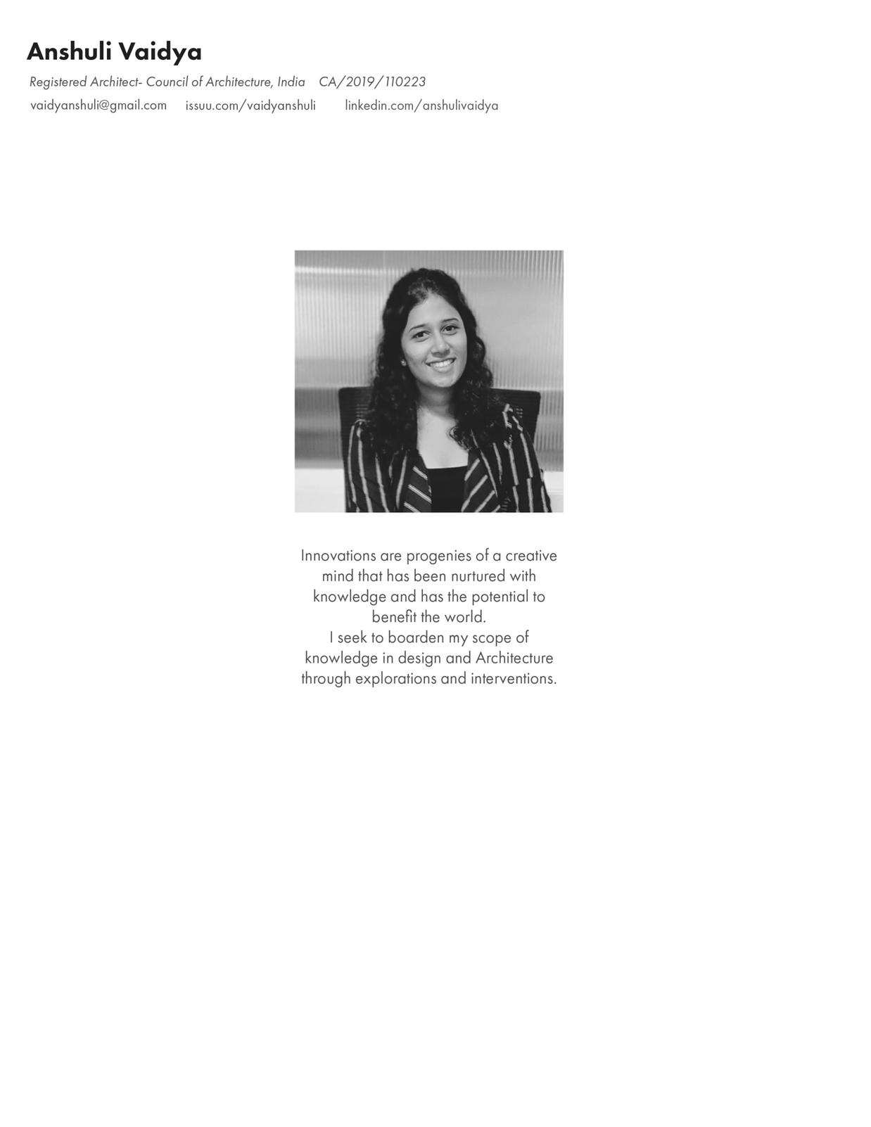 Architecture Portfolio_Anshuli Vaidya by Anshuli Vaidya - Issuu