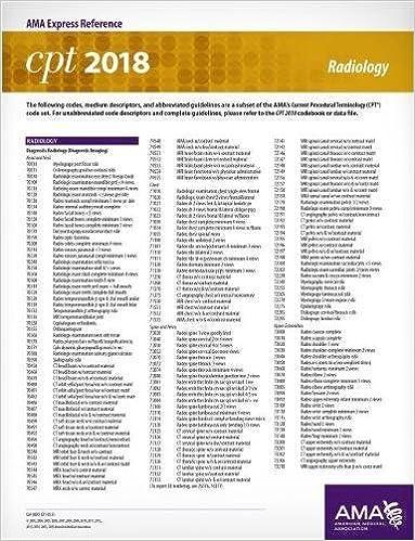 Read Online CPT 2018 Express Reference Coding Card - Radiology Full ...
