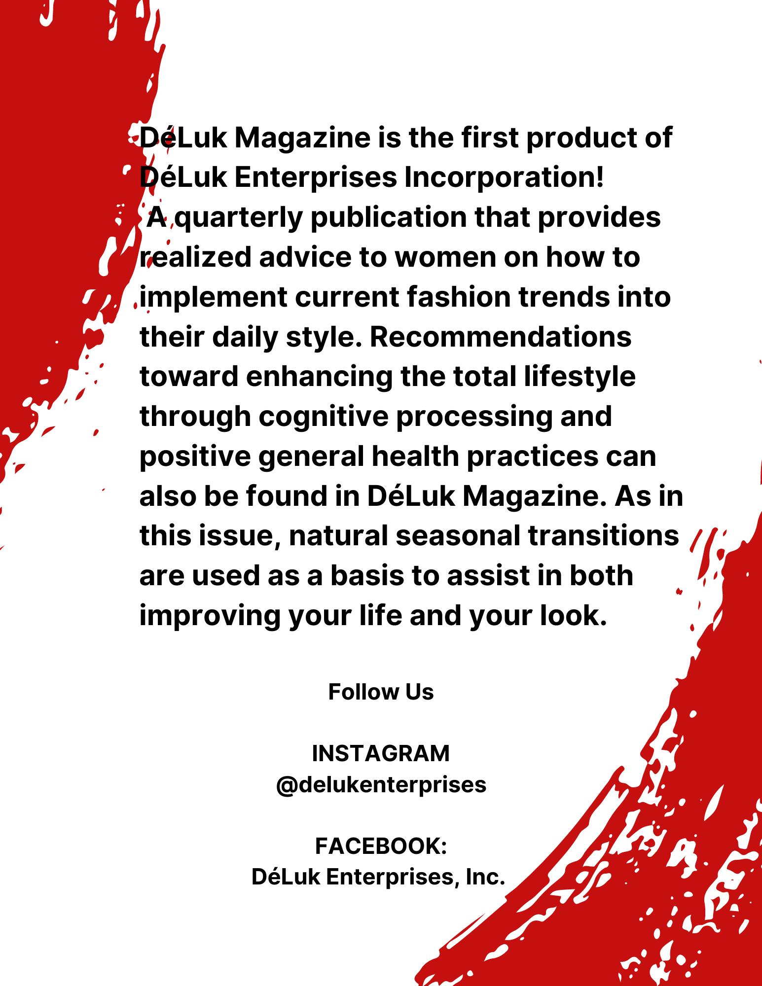 DéLuk Magazine Summer/Fall 2023 Issue: SEEING RED by delukmagazine - Issuu
