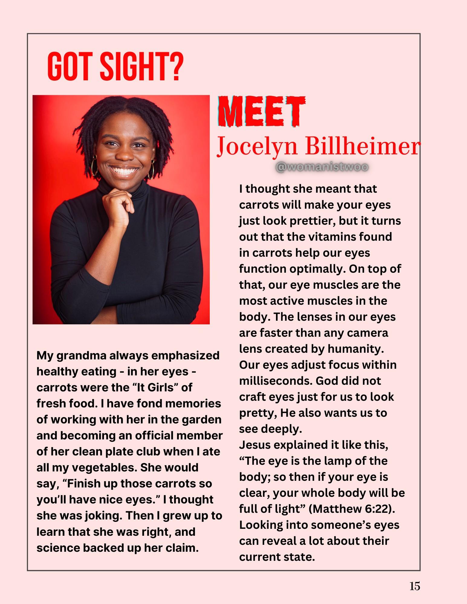 Got Sight? x Jocelyn Billheimer - Issuu