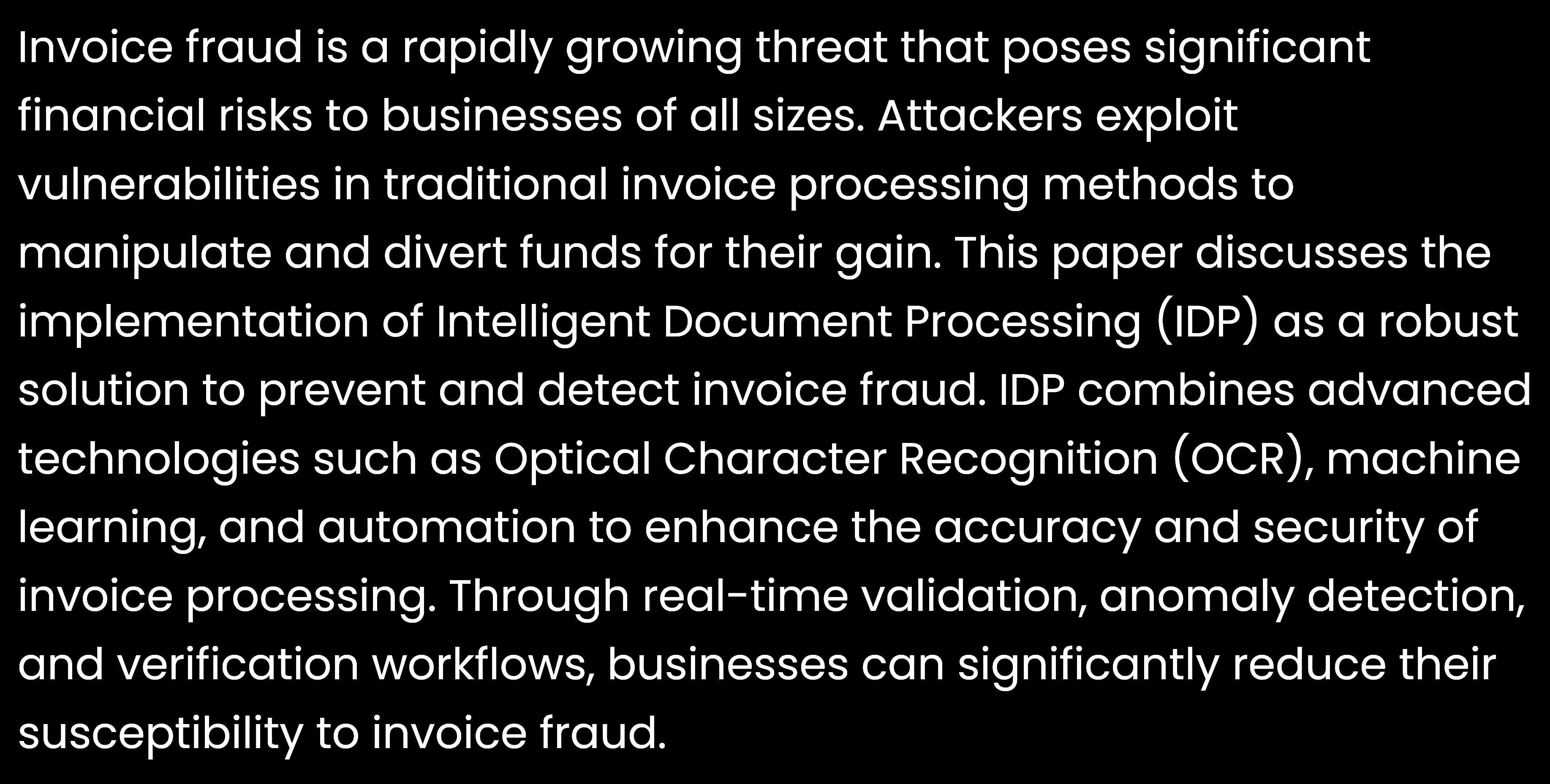 IDP in Invoice Fraud Prevention by Docketry. ai - Issuu