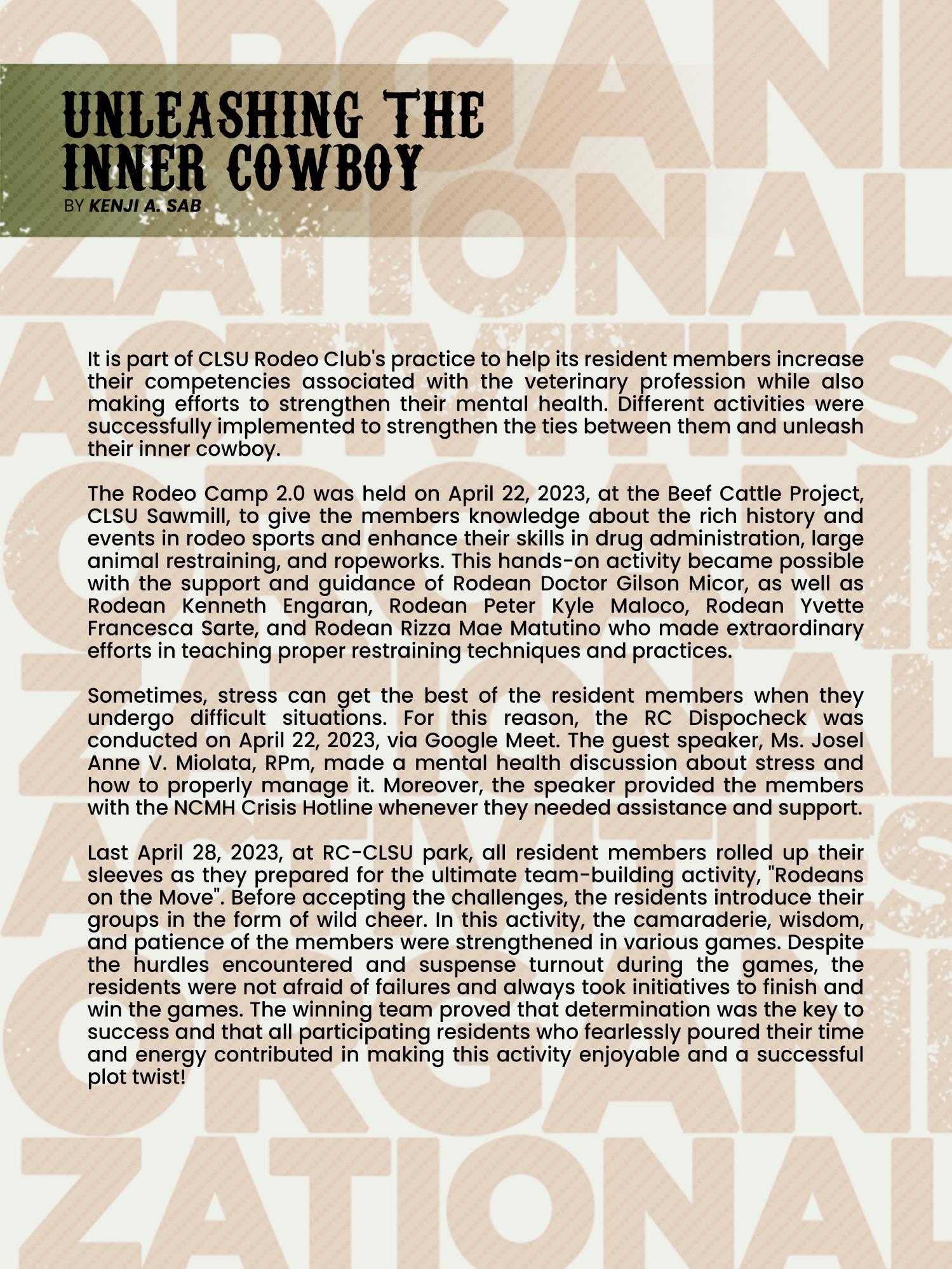 The BULLHORN | Aug 2023 by RC-CLSU - Issuu