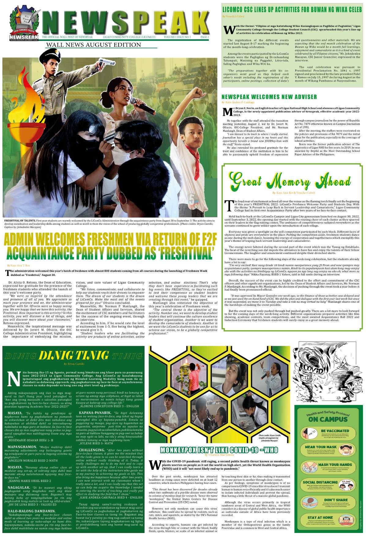 NEWSPEAK: The Ripple of Truth in Pen ( SY 2022-2023) by BRYAN NOVIO - Issuu