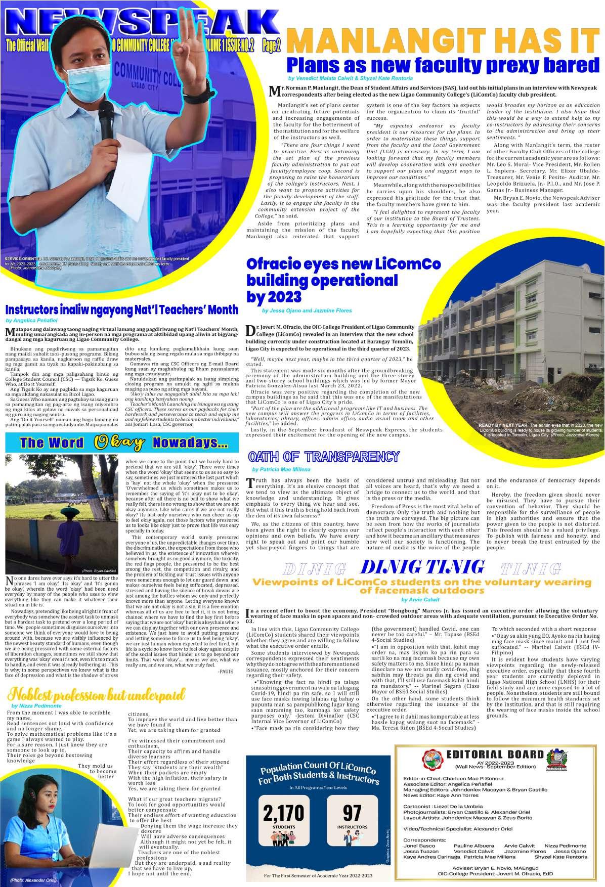 NEWSPEAK: The Ripple of Truth in Pen ( SY 2022-2023) by BRYAN NOVIO - Issuu