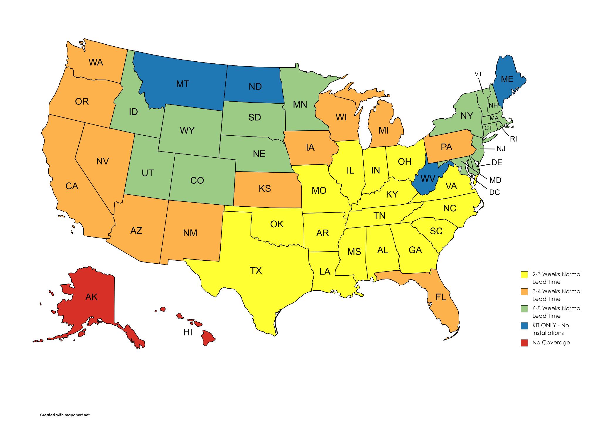 American Steel Builders Map Areas by American Steel Builders - Issuu