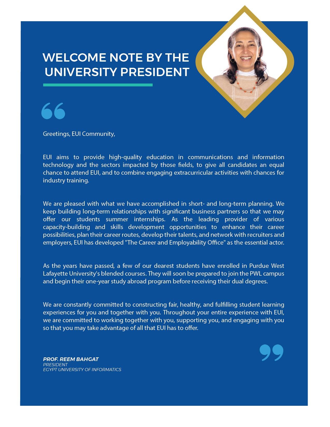 EUI Newsletter-August 2023-Issue#3 by Egypt University of Informatics - Issuu