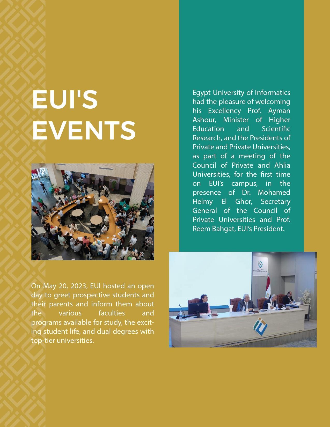 EUI Newsletter-August 2023-Issue#3 by Egypt University of Informatics - Issuu