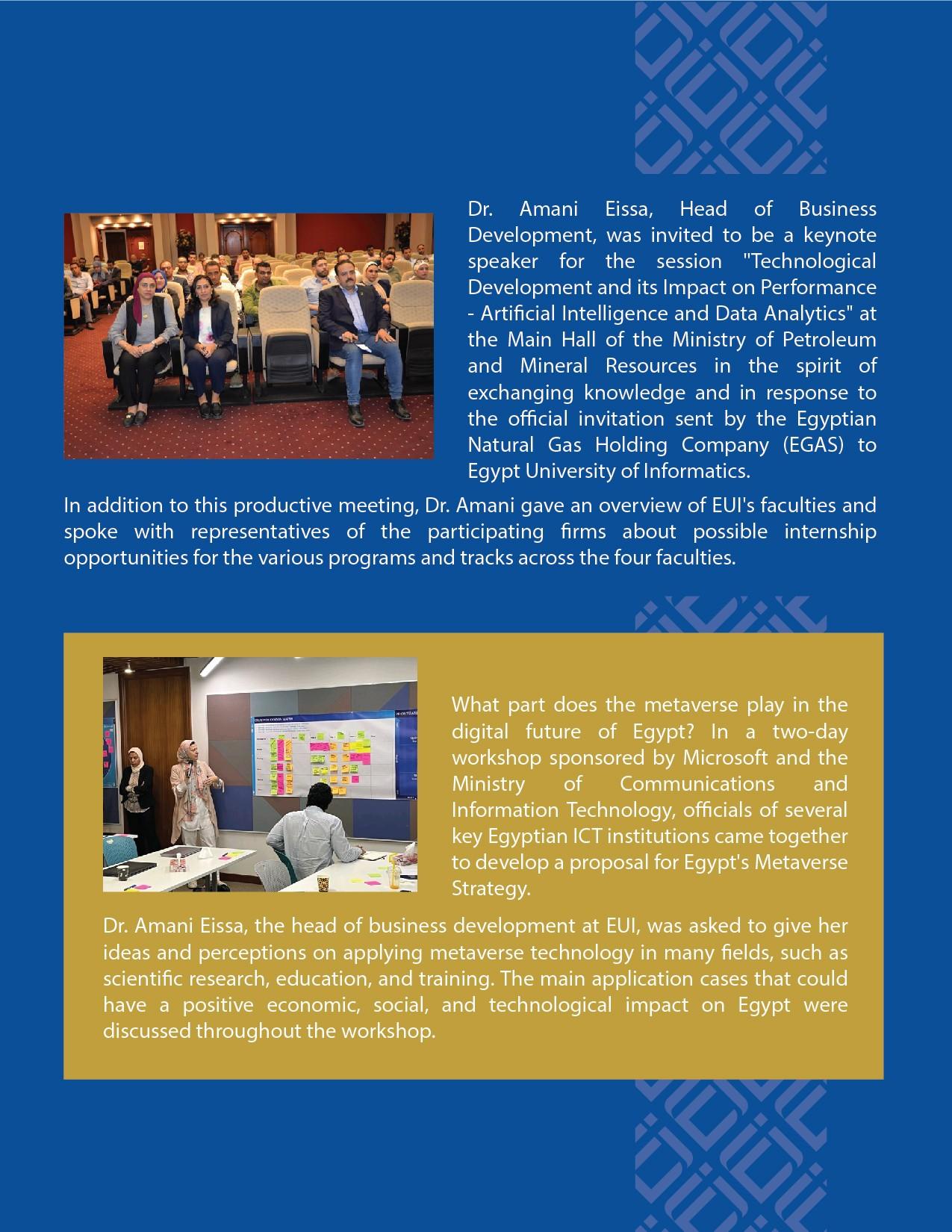 EUI Newsletter-August 2023-Issue#3 by Egypt University of Informatics - Issuu