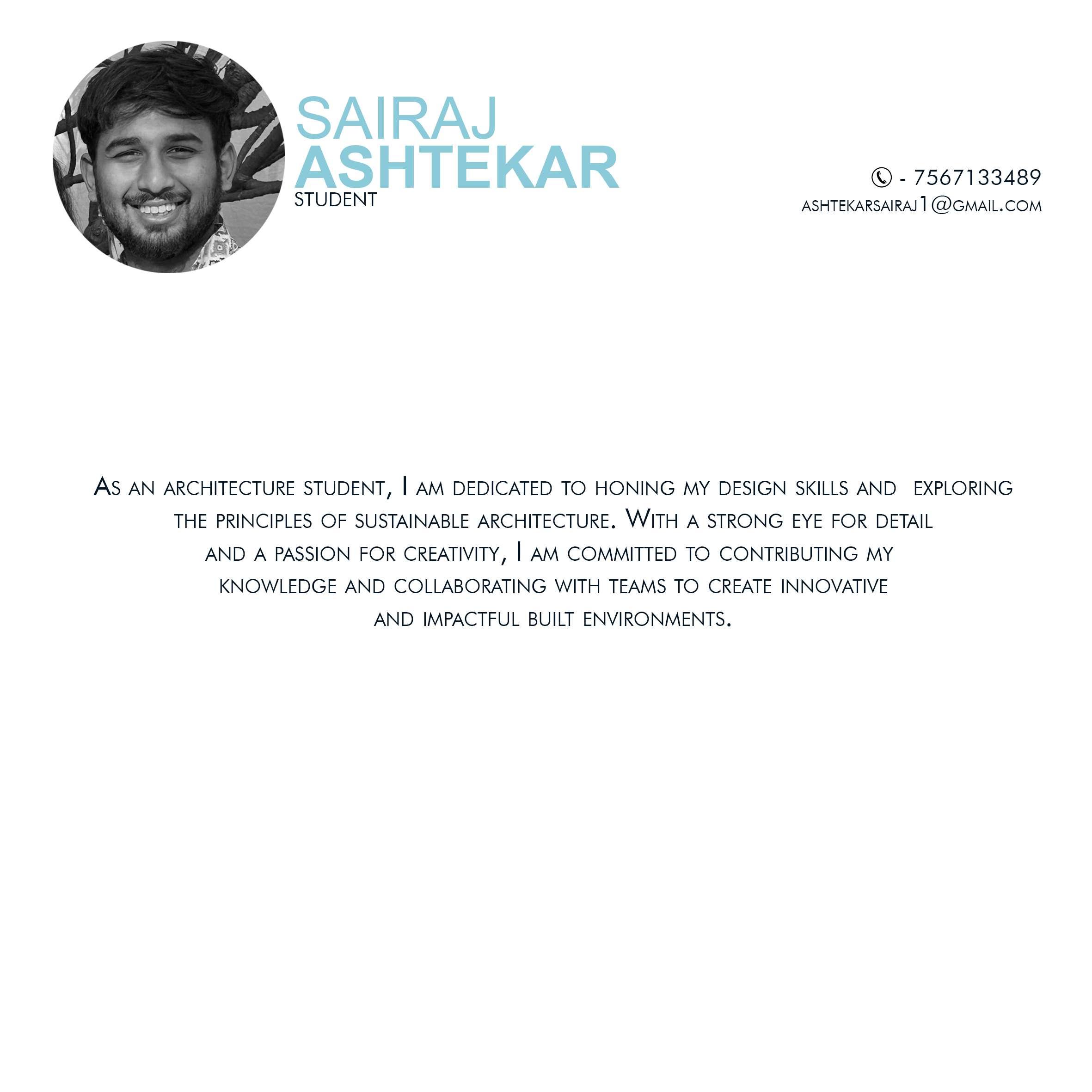 Architectural Portfolio - By Sairaj Ashtekar by Sairaj Ashtekar - Issuu