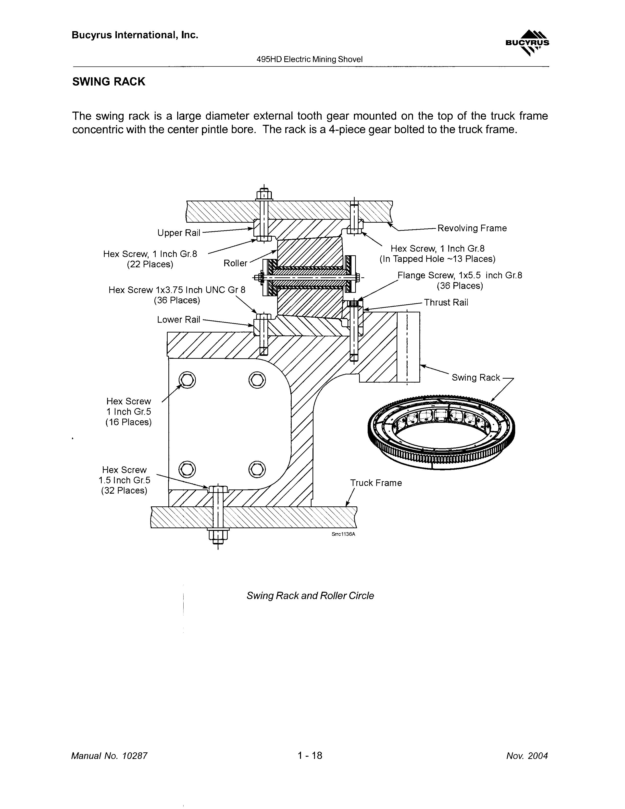CAT BUCYRUS 495HD MINING SHOVEL MAINTENANCE and OPERATION MANUAL ...