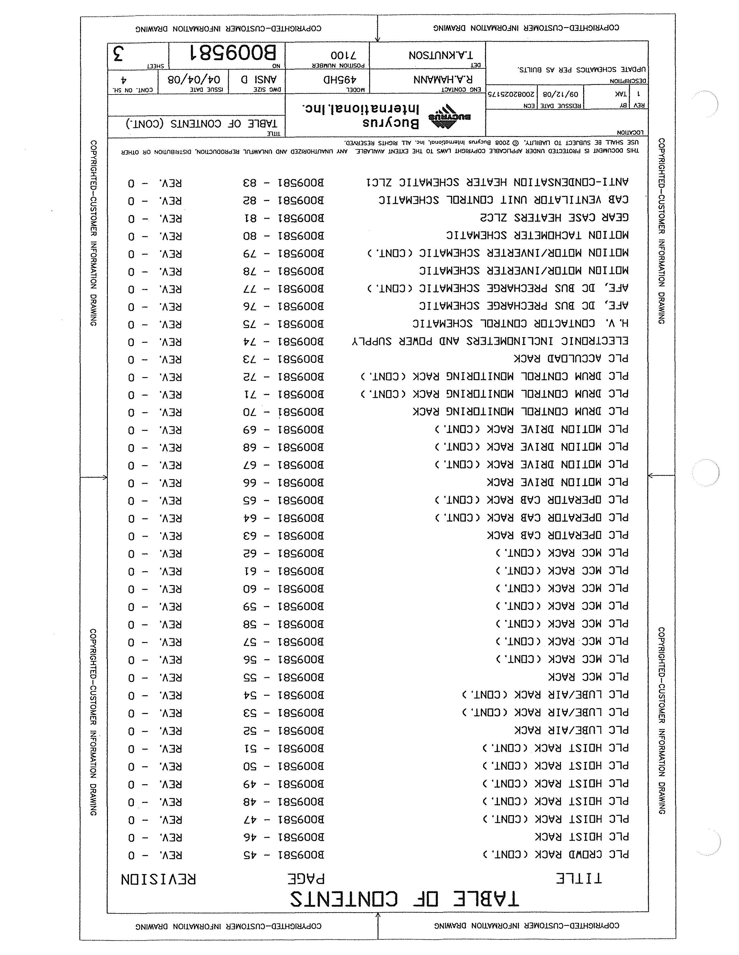CAT BUCYRUS 495HD MINING SHOVEL ELECTRICAL SERVICE MANUAL SN 141254 ...