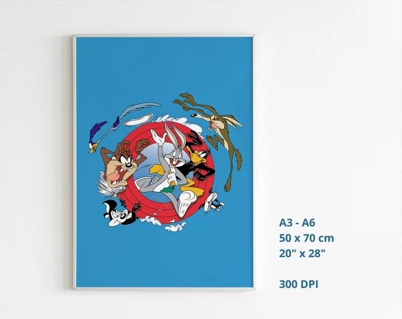 Looney Tunes Poster A Nostalgic Trip Down Memory Lane By Pamopi Store