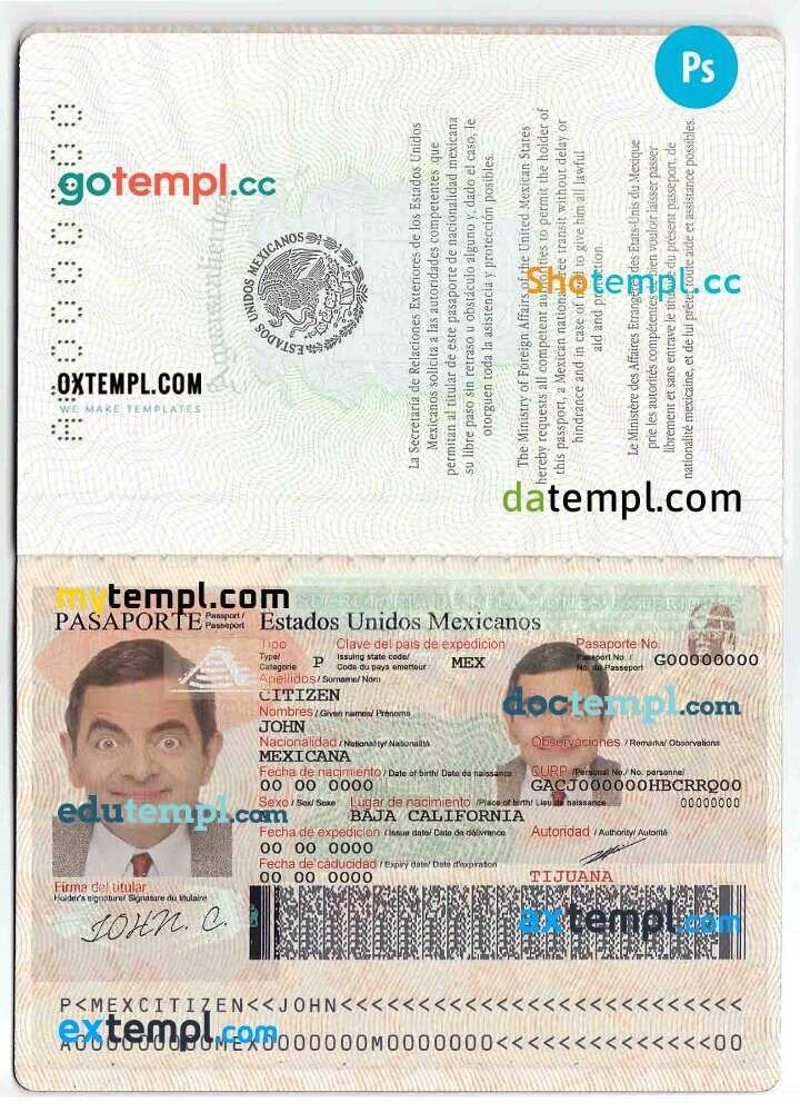 Mexico passport template in PSD format, fully editable by oxpassport ... Mexico passport template in PSD format, fully editable by oxpassport ...