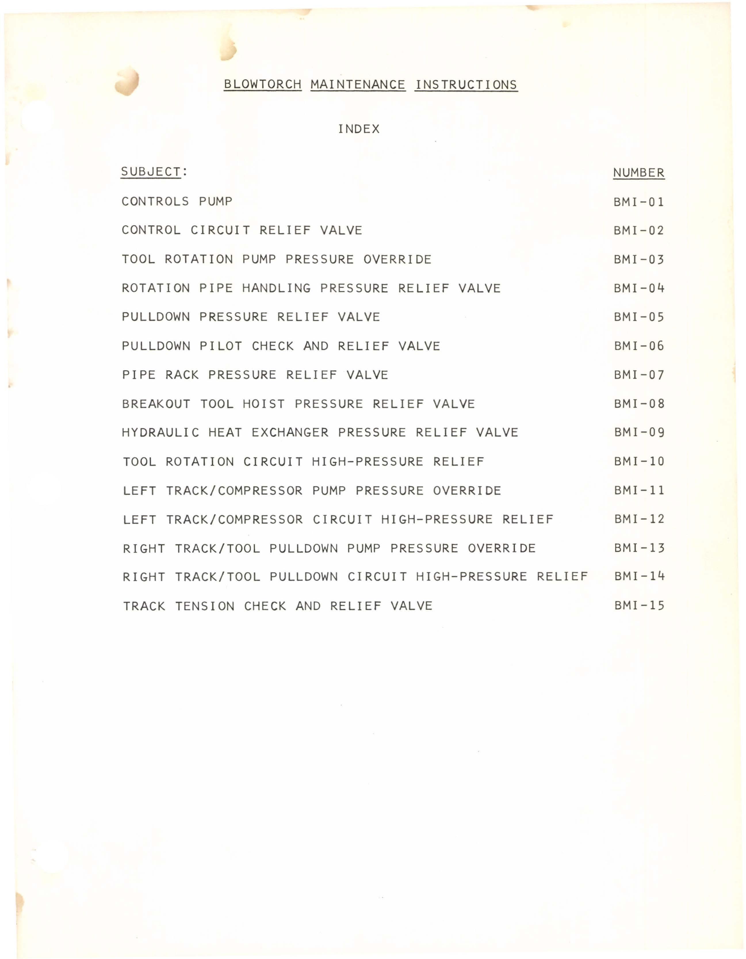 Cat Bucyrus Blowtorch IMP - III Blast Hole Drill Maintenance Instruction Manual BI009636 - PDF ...