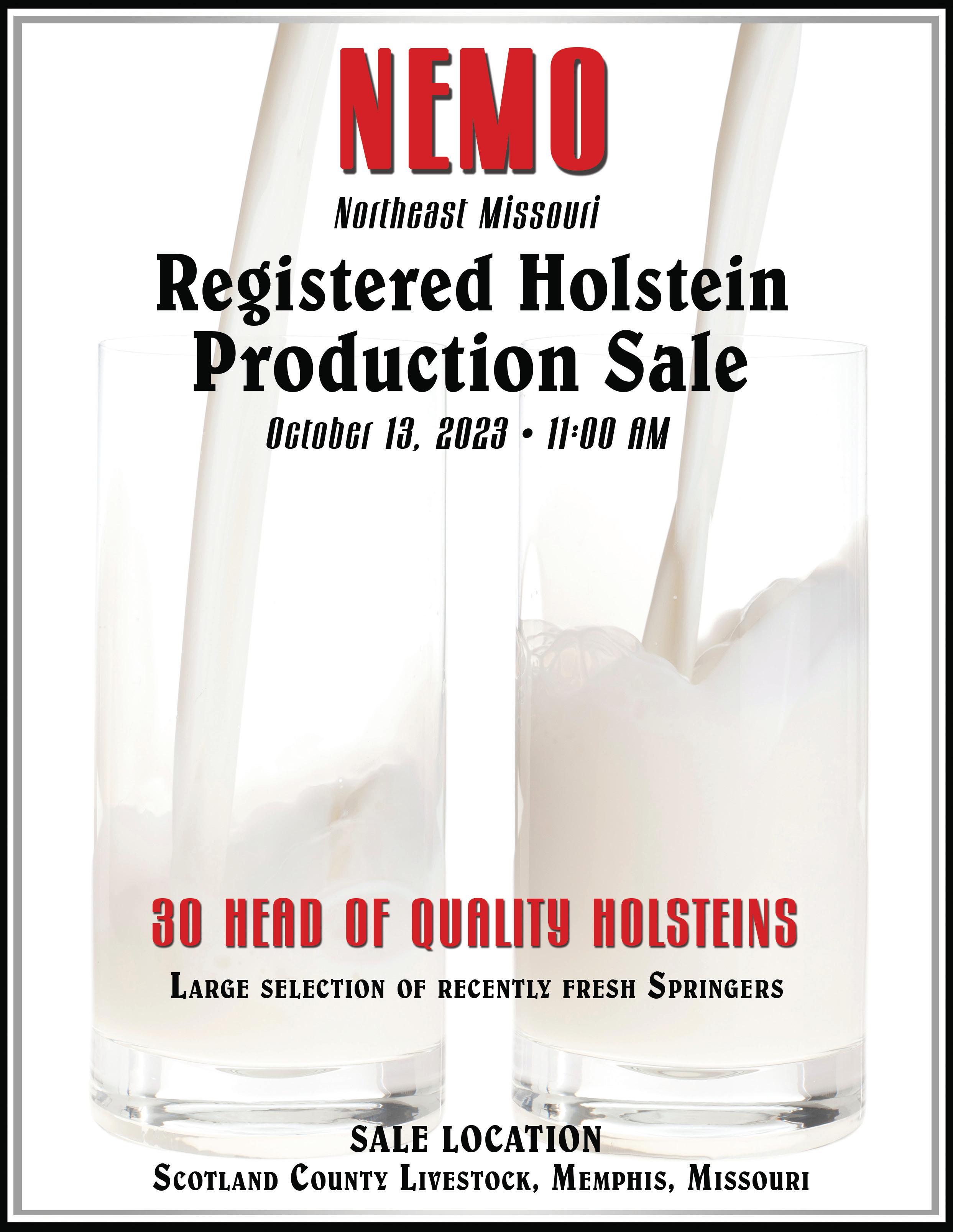 2023 NEMO (NE Missouri) Registered Holstein Production Sale by Dairy ...