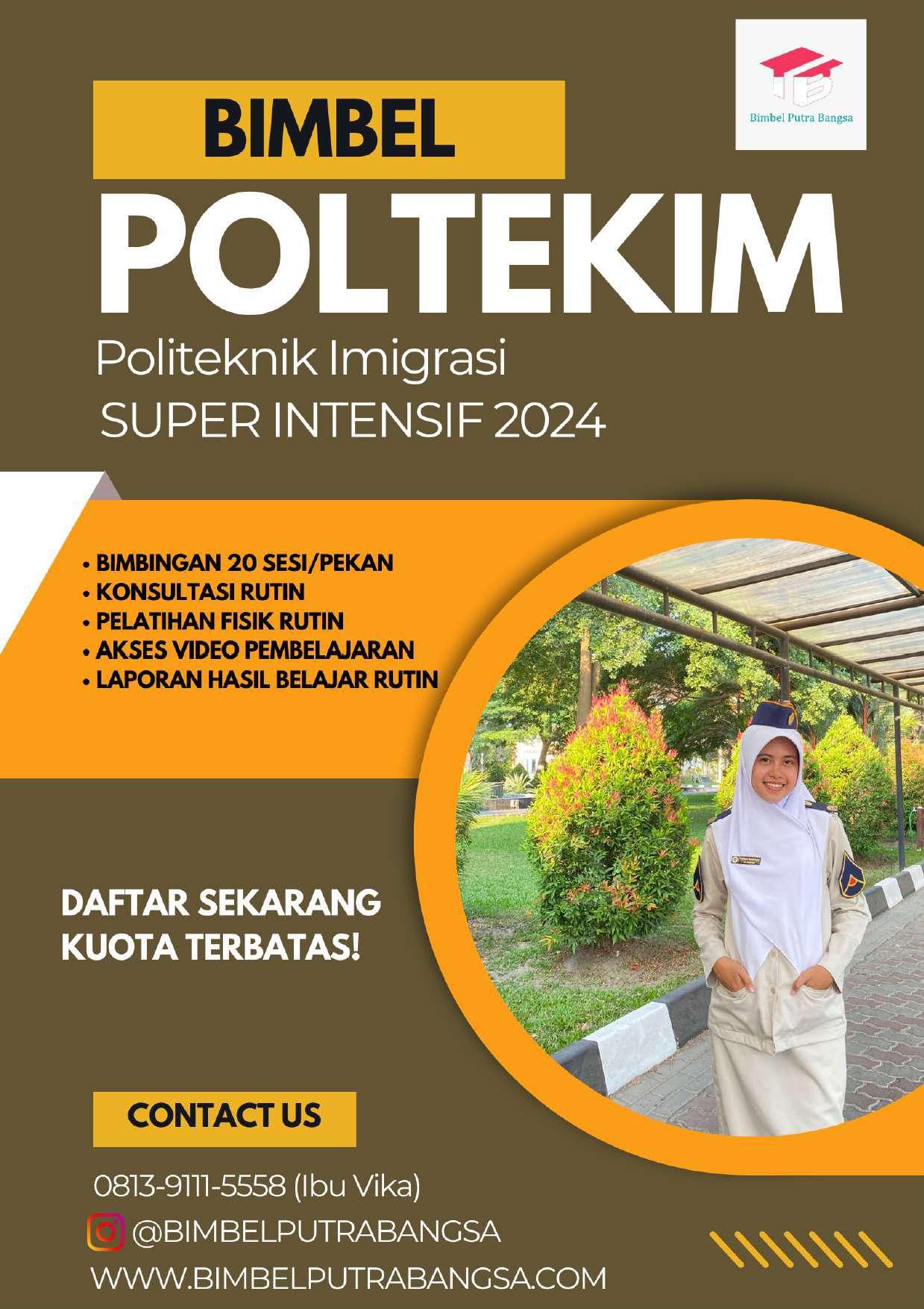0812-2230-621 Tempat Les Masuk Politeknik Imigrasi/ Poltekim 2024 Musi ...