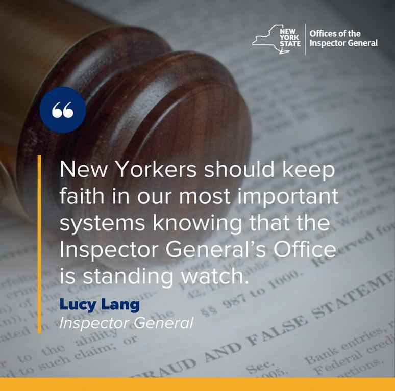 Inspector General Lucy Lang: The First Two Years by NewYorkStateIG - Issuu