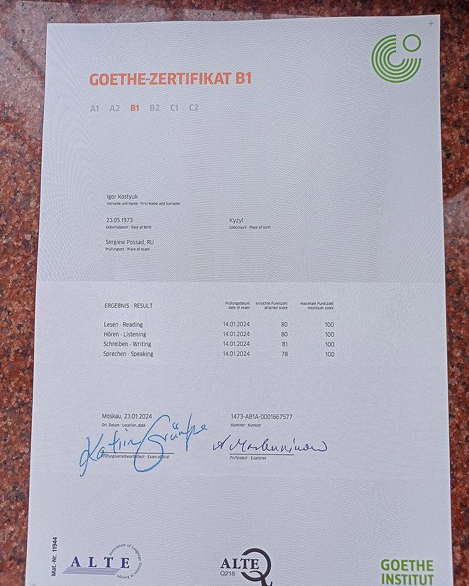 We offer valid goethe certificate without exams: #A1-#A2-#B1-#B2-#C1-# ...