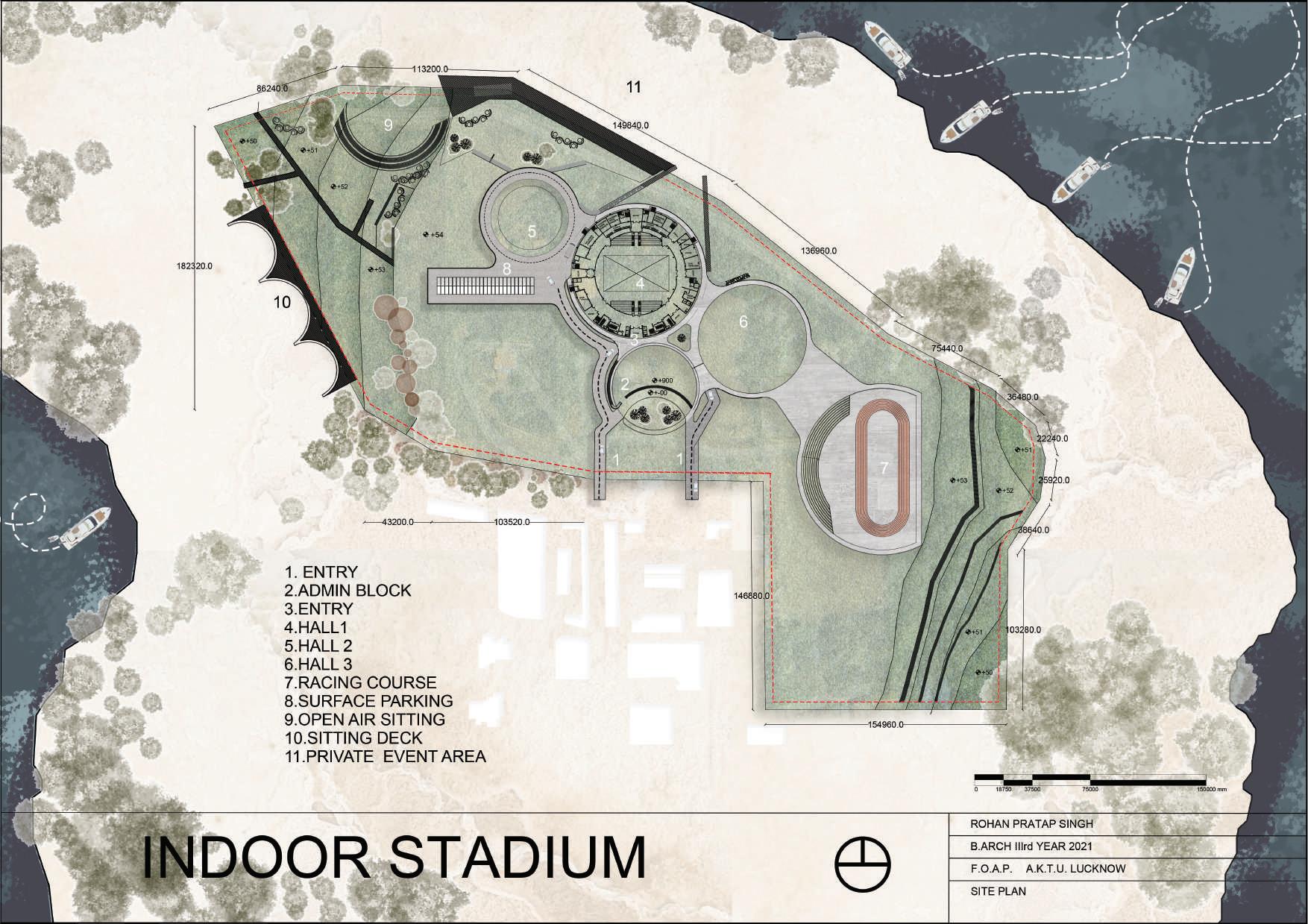 INDOOR STADIUM SITEPLAN by Rohan Pratap Singh - Issuu