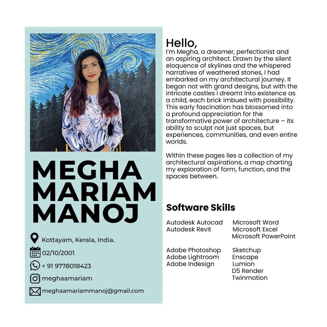 Architecture Undergraduate Portfolio | Megha Mariam Manoj 2024 by Megha ...