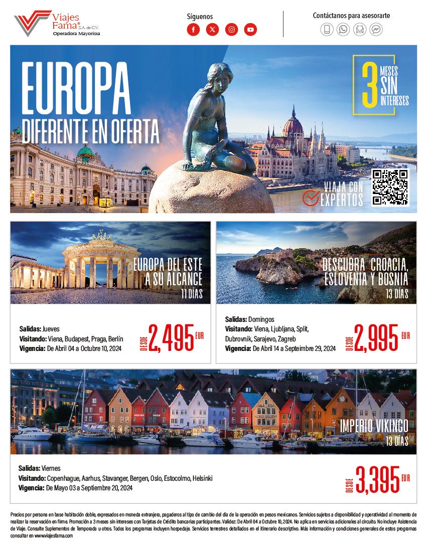 Viajes Fama Catálogo Europa 2024 by ViajesFamaVF - Issuu