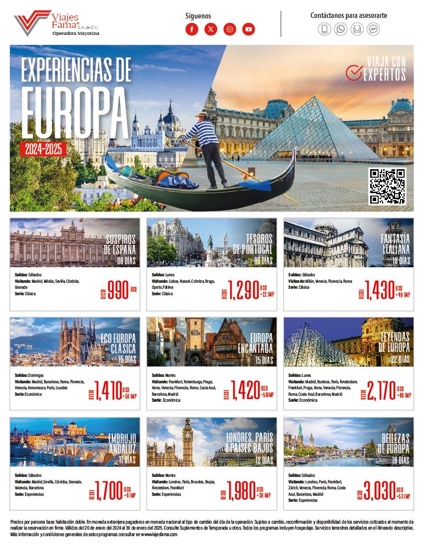 Viajes Fama Catálogo Europa 2024 by ViajesFamaVF - Issuu