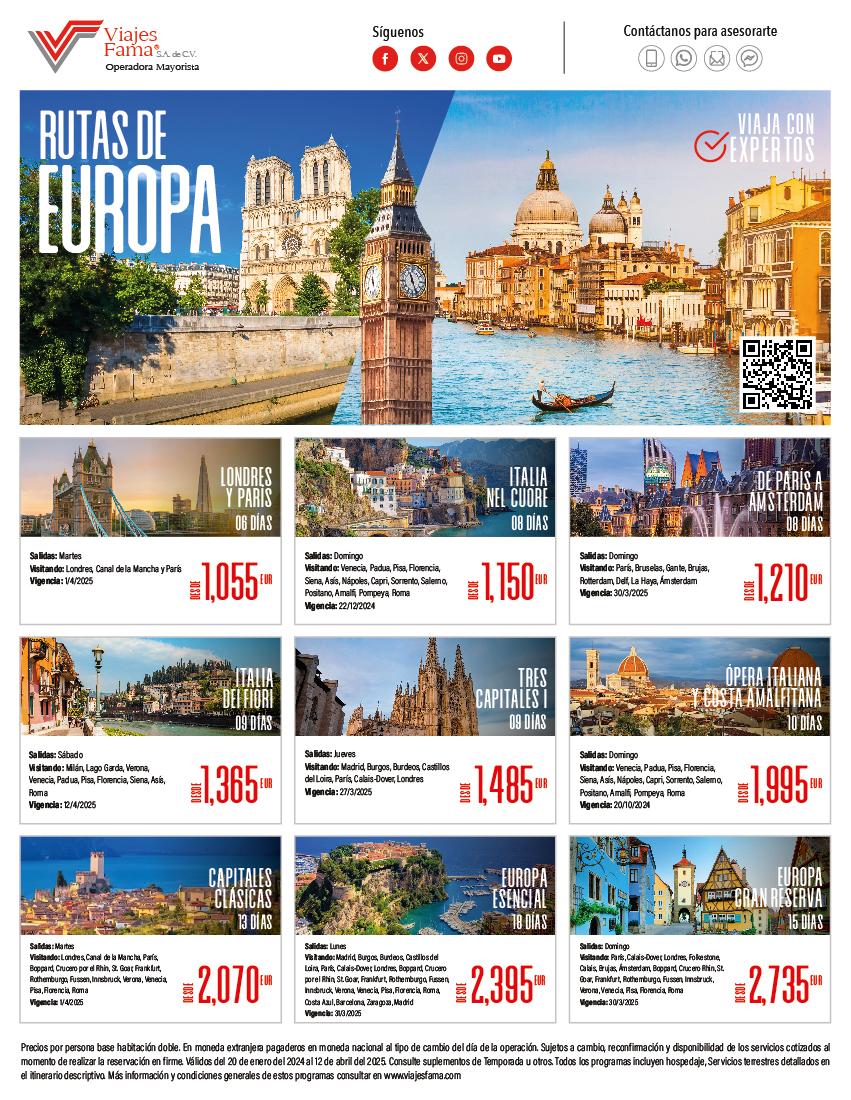 Viajes Fama Catálogo Europa 2024 by ViajesFamaVF - Issuu