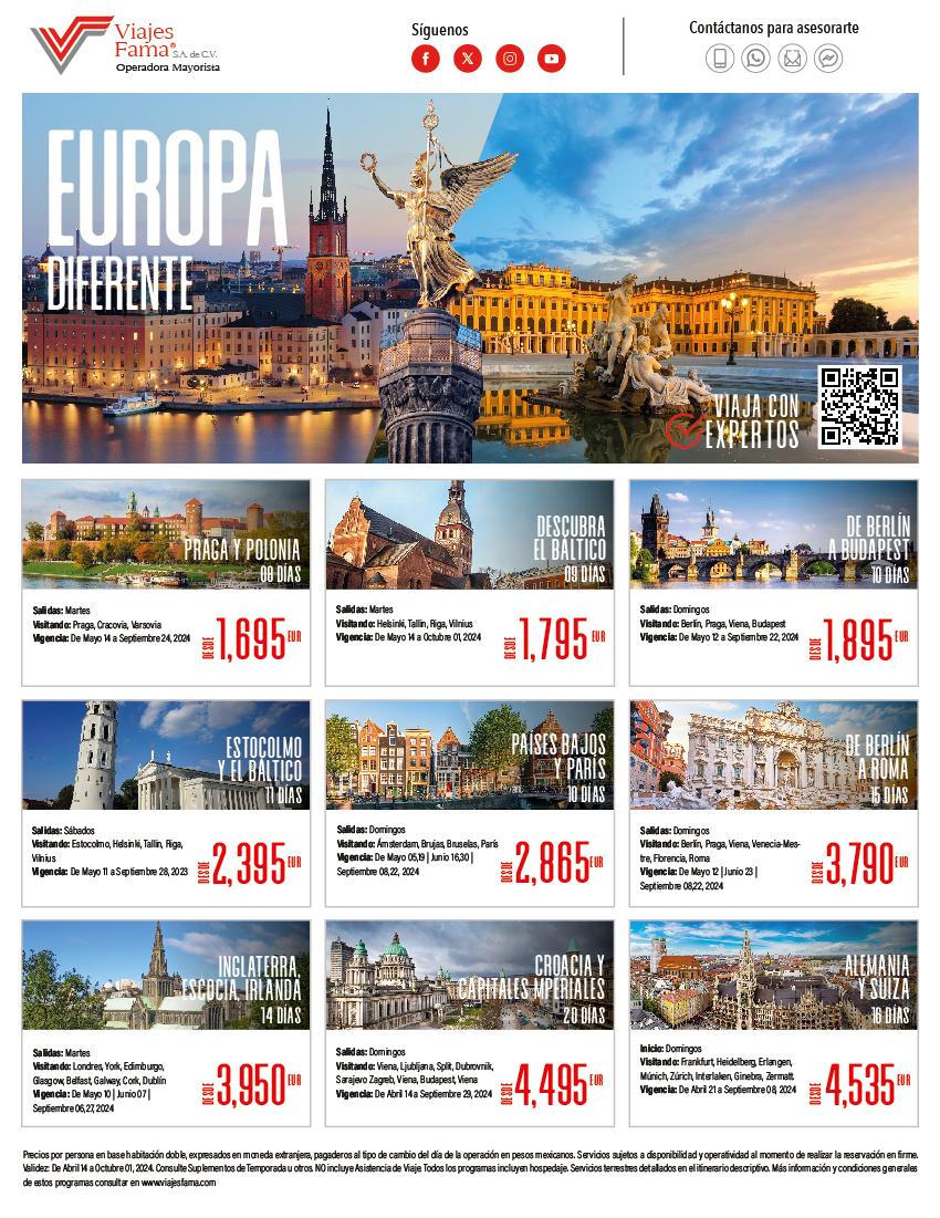 Viajes Fama Catálogo Europa 2024 by ViajesFamaVF - Issuu