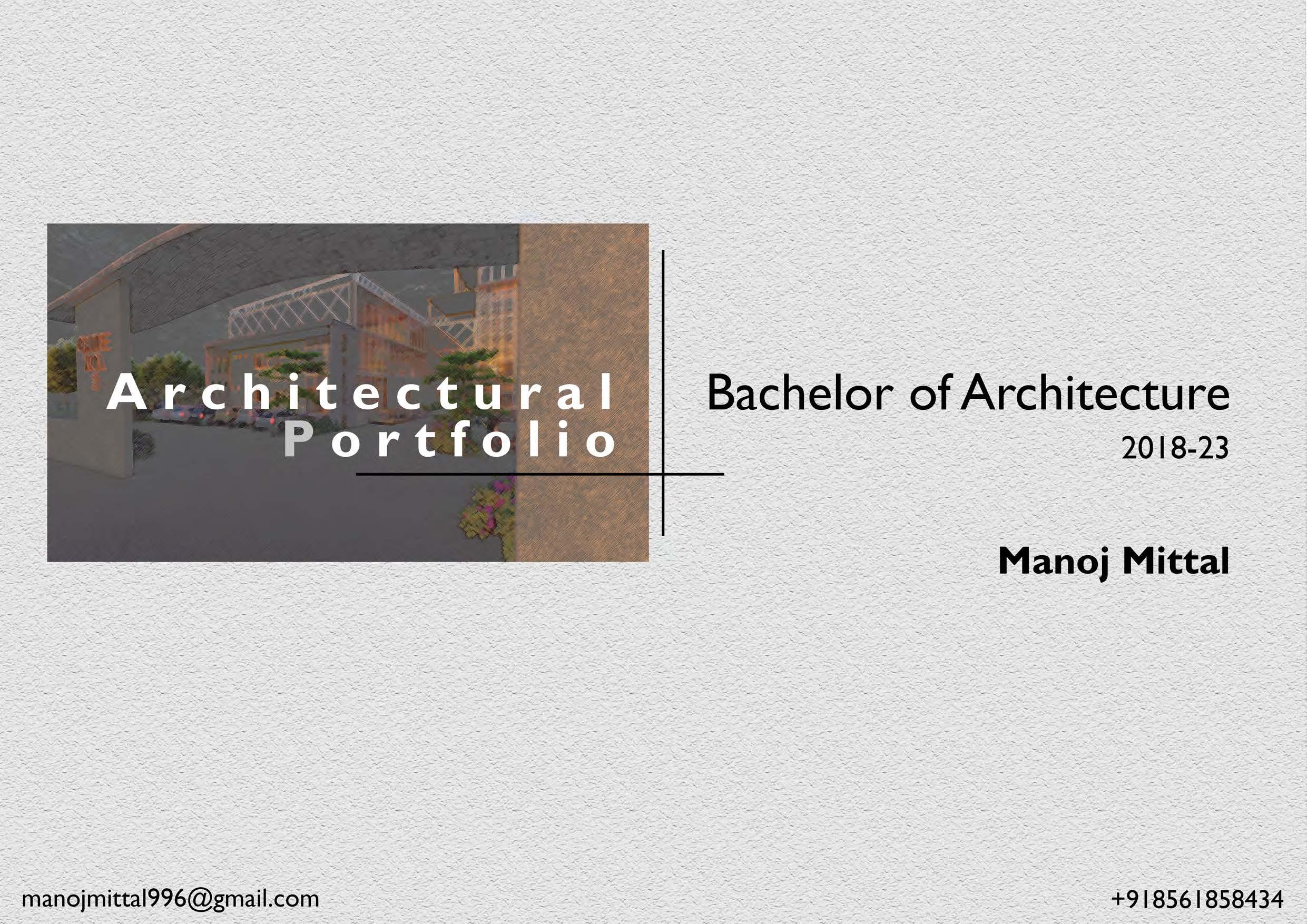 Manoj Mittal - Portfolio 2018-23 by Manoj Mittal - Issuu