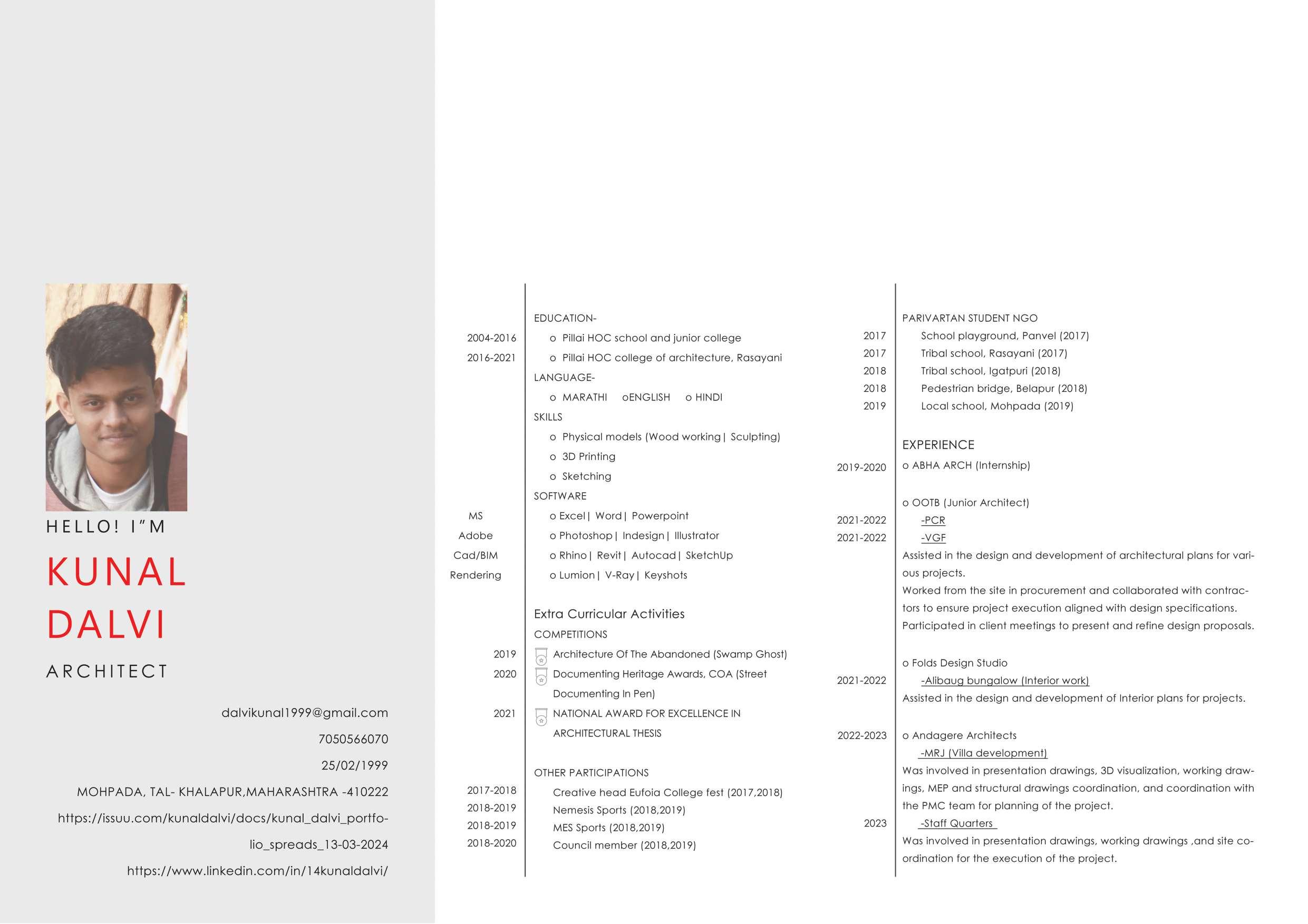 Kunal Dalvi Architectural Portfolio by Kunal dalvi - Issuu