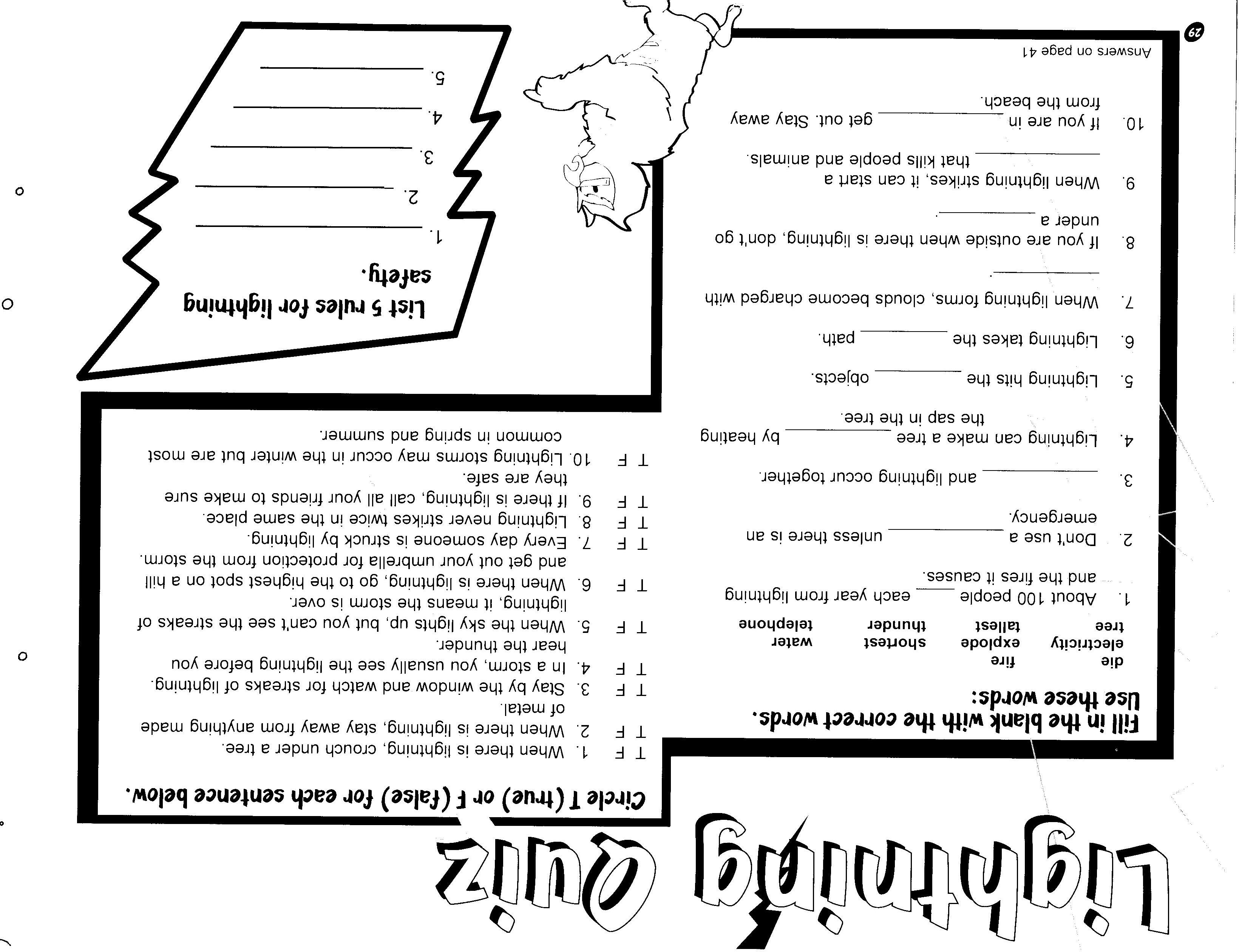 NewsChannel 10 First Alert Experience - NWS Lightning Coloring Safety ...