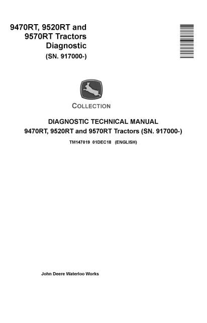 JOHN DEERE 9520RT AND TRACTORS (SN. 917000-) TM147019 - FREE ONLINE ...