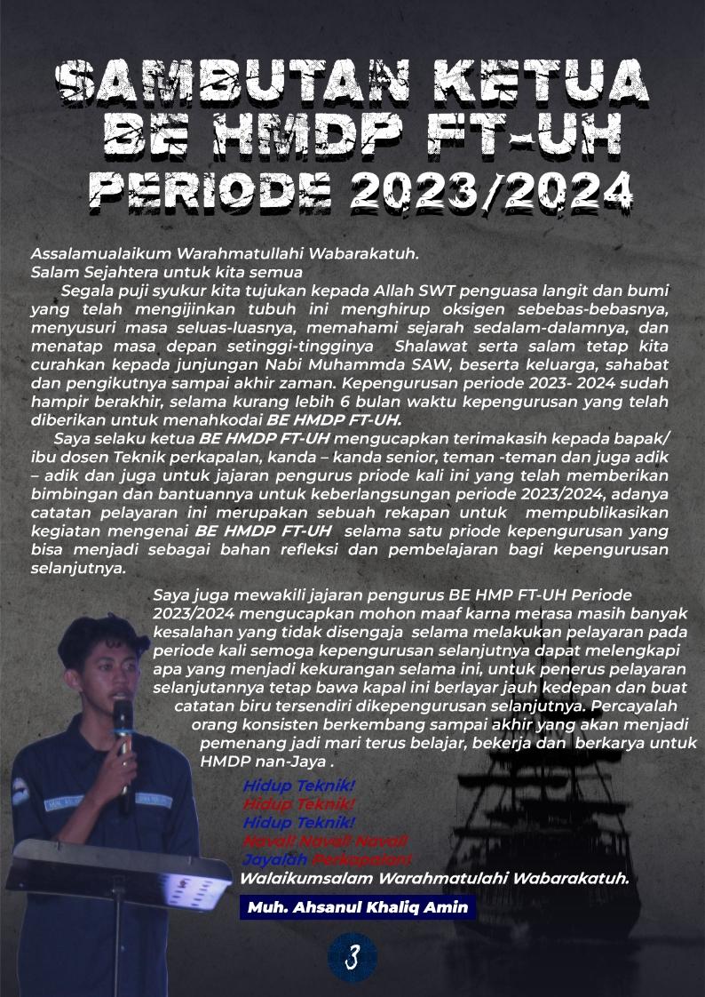CATATAN PELAYARAN BE HMDP FT-UH PERIODE 2023/2024 by HMDP FT-UH - Issuu