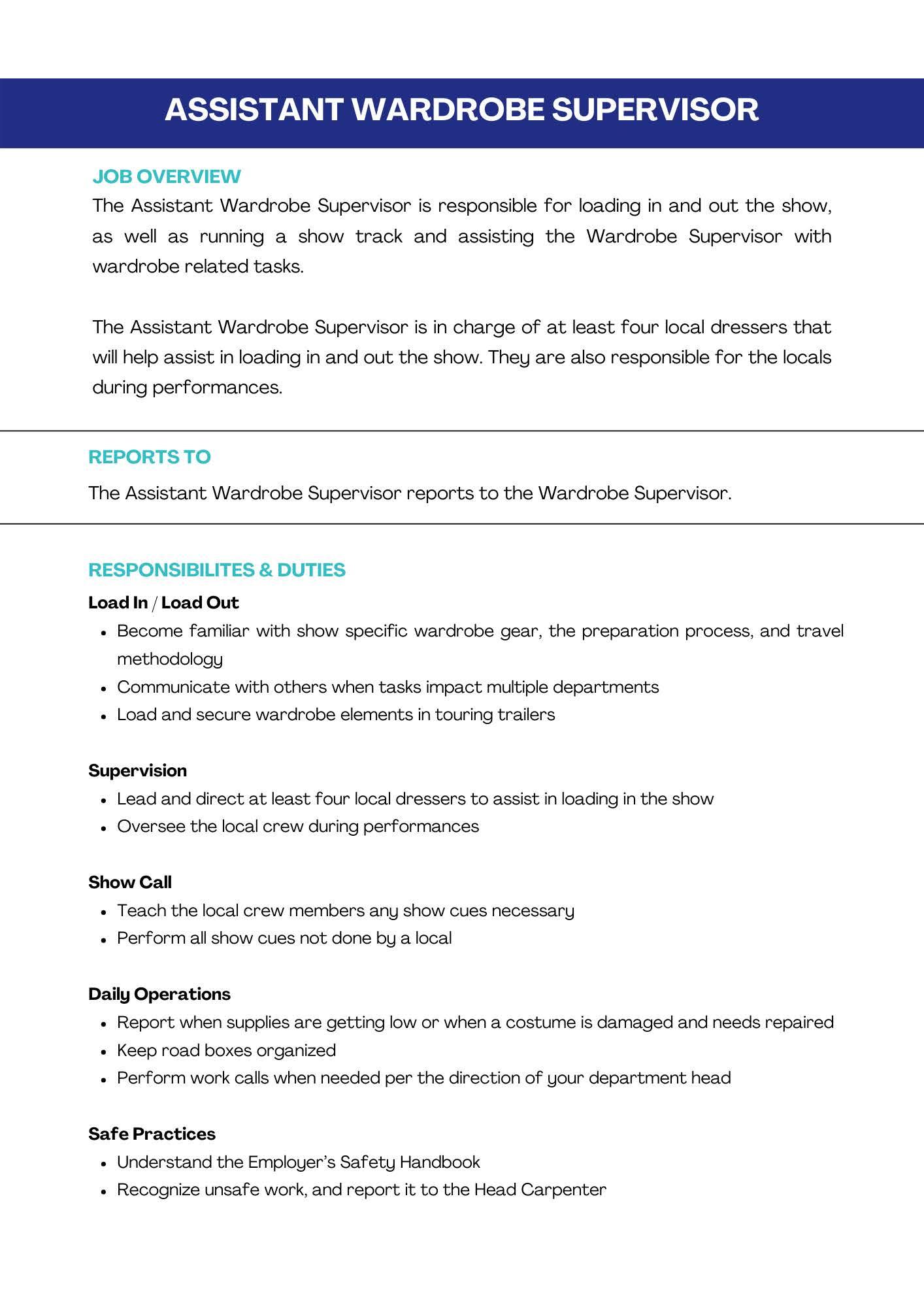 Crew Positions by NETworksTours - Issuu