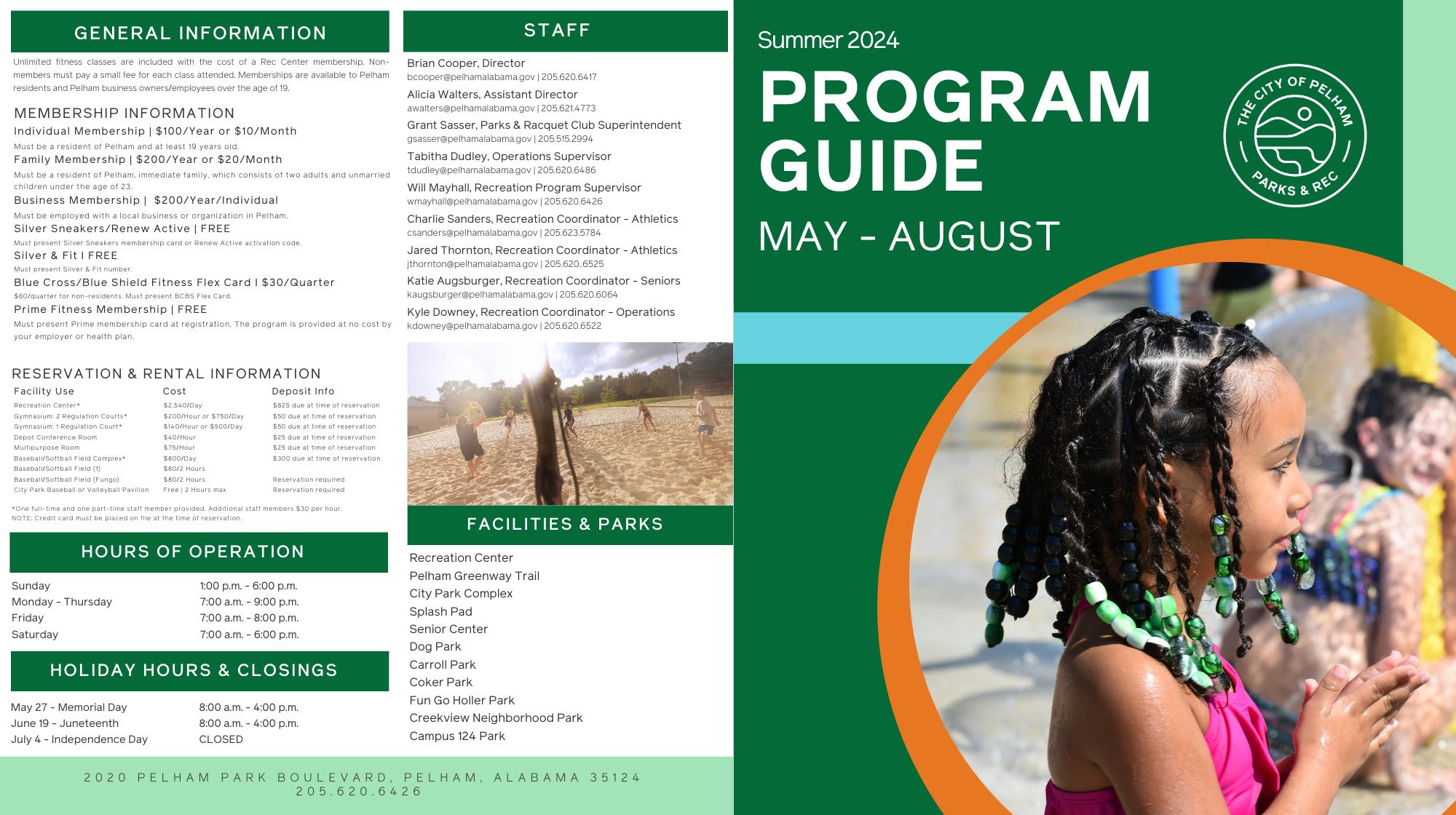 Pelham Parks & Recreation Summer 2024 Program Guide by Pelham, Alabama - Issuu