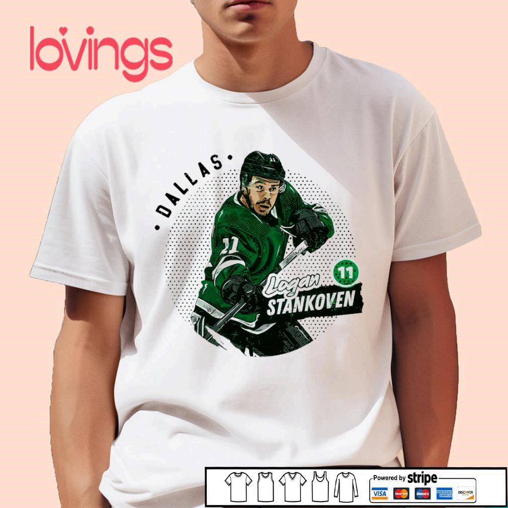 Logan Stankoven 11 superstar pose Dallas Stars player dots shirt by ...