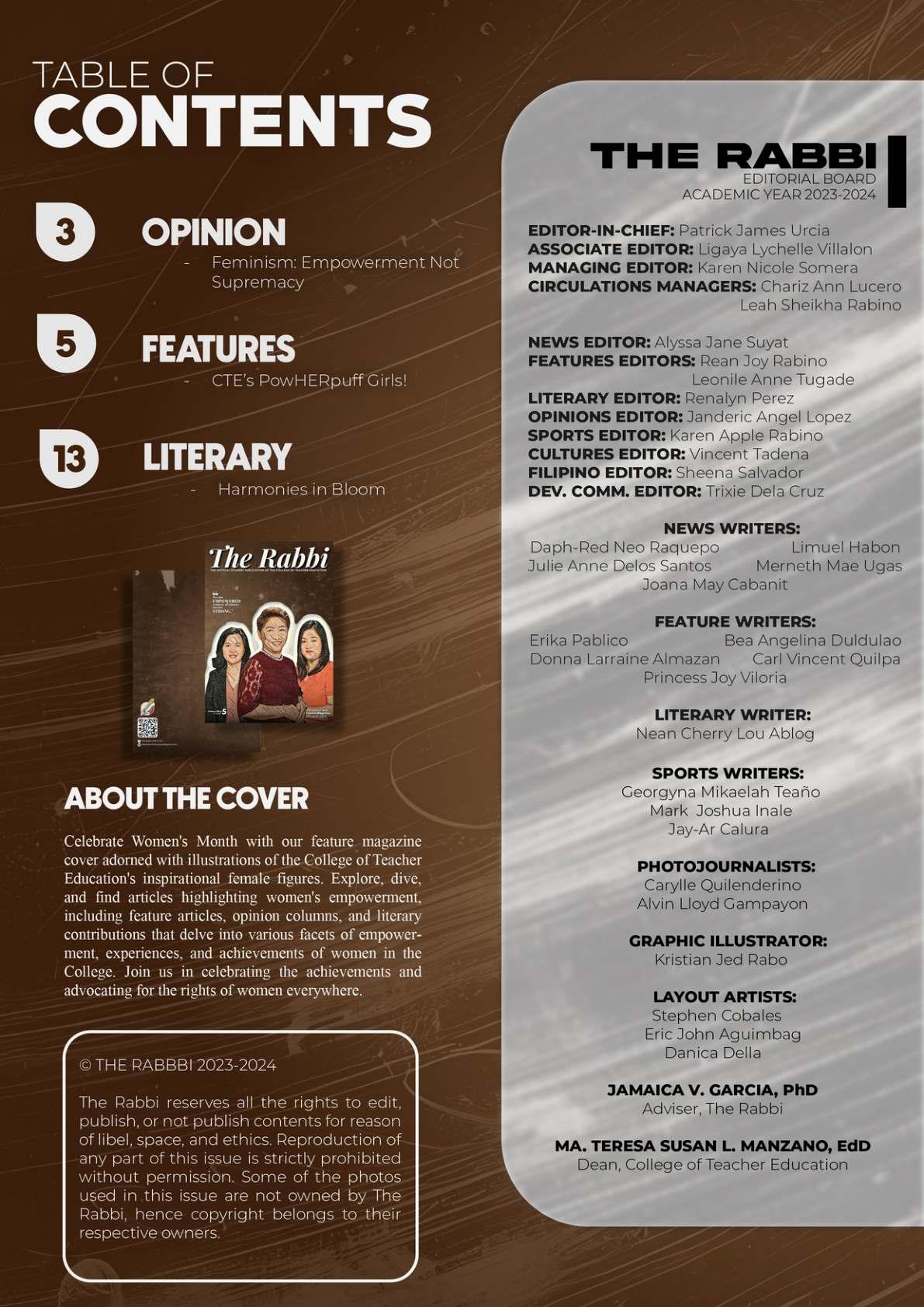 The Rabbi 1st Special Issue - Women's Month Feature Magazine by The ...