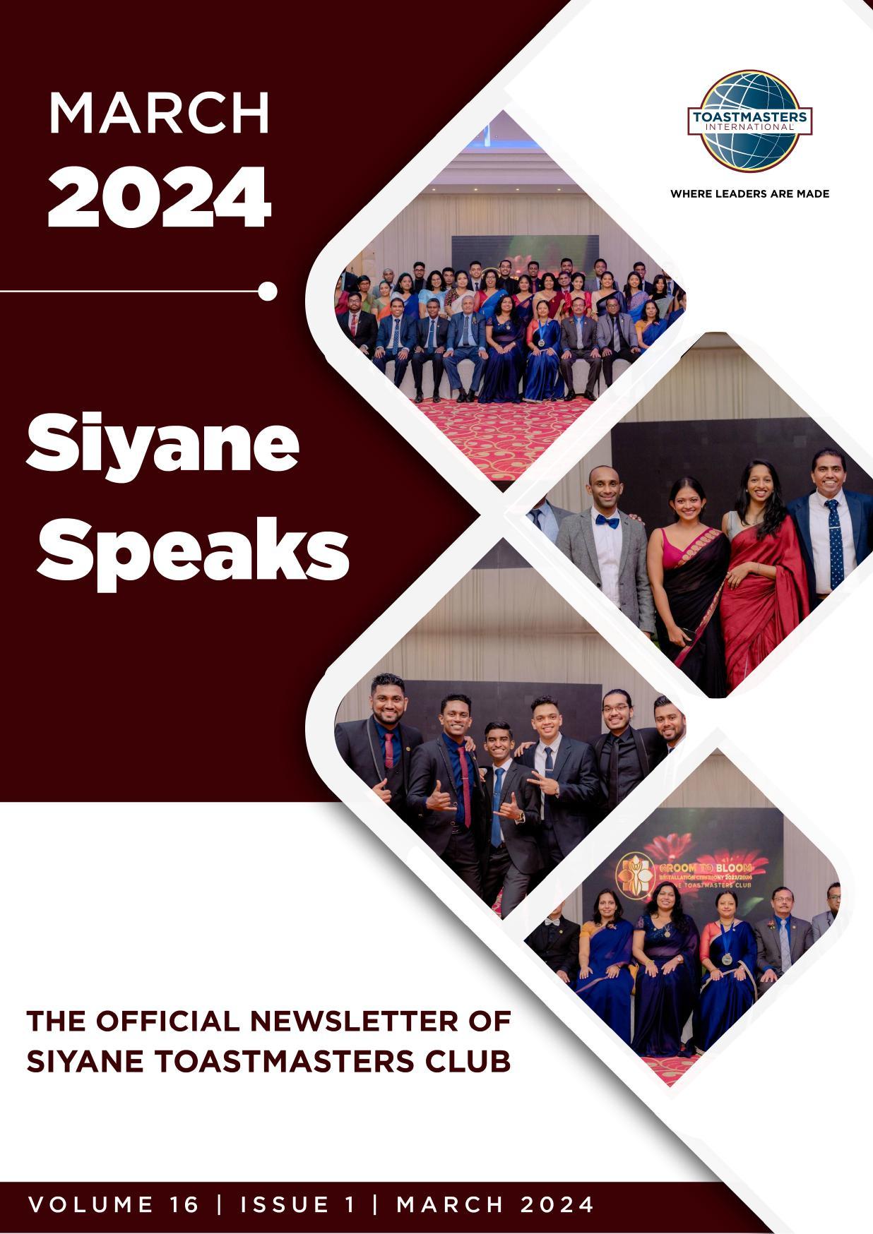 Siyane Speaks 2024 | Volume 16 | Issue 2 by Ravindu Mirihana - Issuu