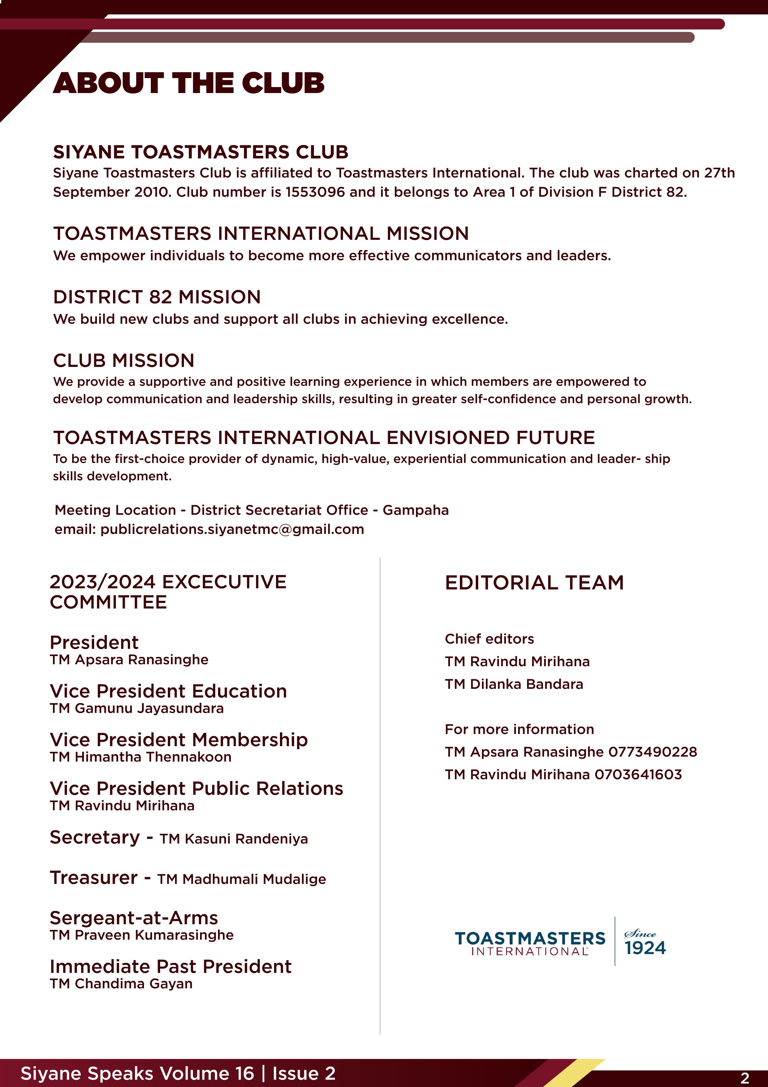 Siyane Speaks 2024 | Volume 16 | Issue 2 by Ravindu Mirihana - Issuu