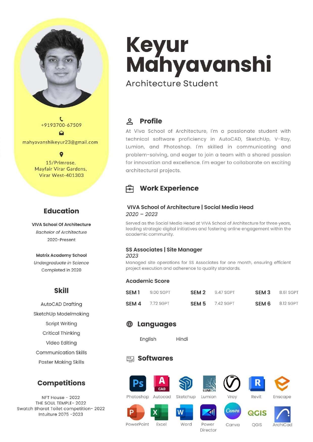 CV & Portfolio (Architectural) by Keyur_Mahyavanshi - Issuu