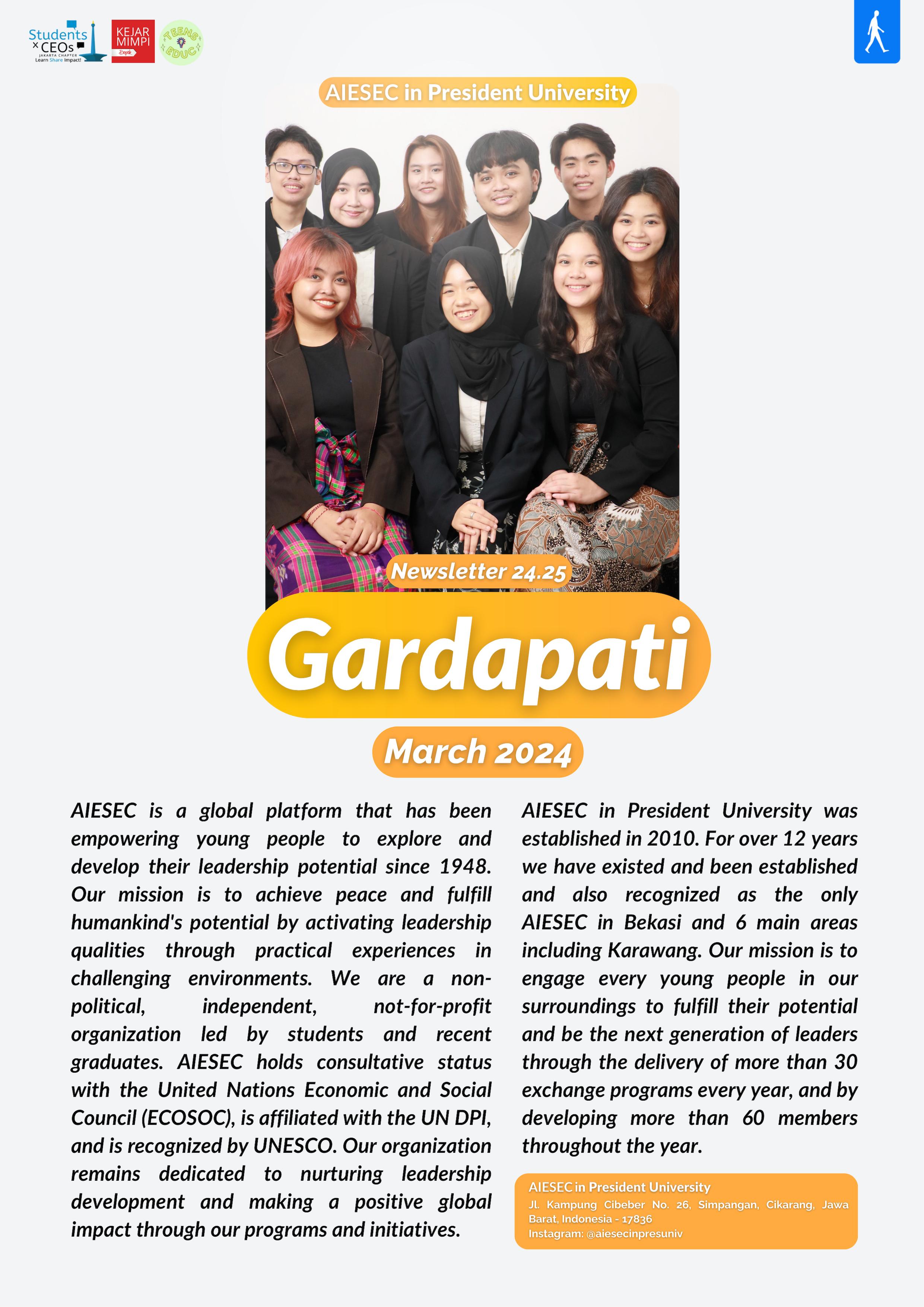 Newsletter March 2024 - AIESEC in PU by AIESEC in President University - Issuu