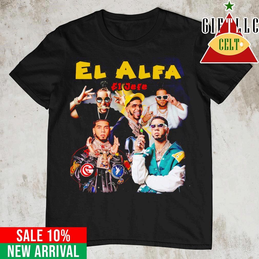 El Alfa El Jefe rapper portrait style 90s vintage shirt by Trending T ...