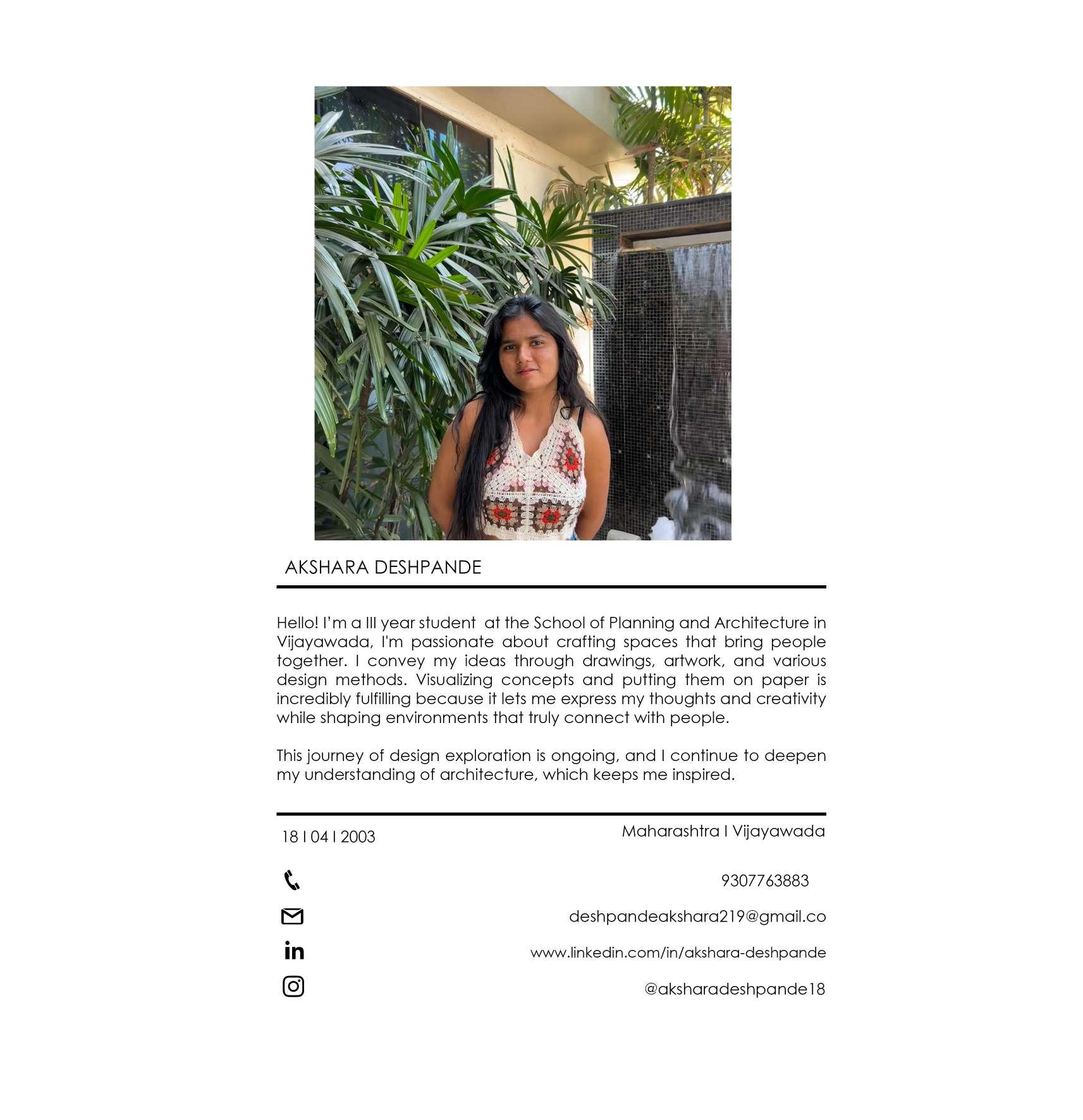 Akshara Deshpande | Undergraduate Architectural Portfolio | SPA ...