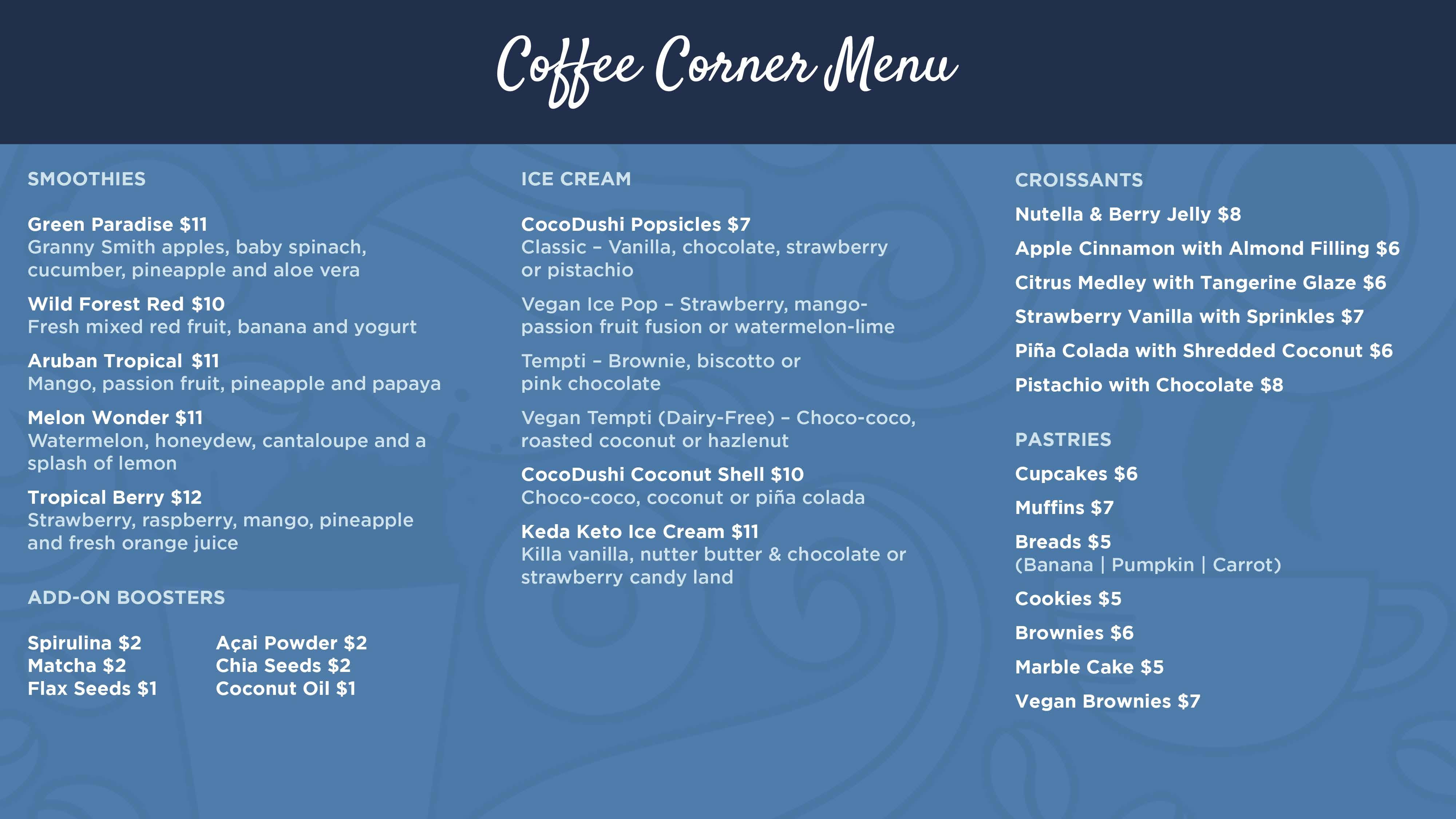 Coffee Corner Menu by Divi Resorts - Issuu